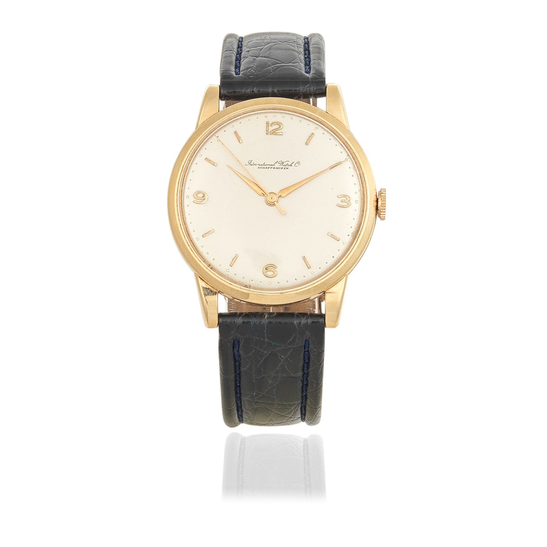 Bonhams : International Watch Company. An 18K gold manual wind ...
