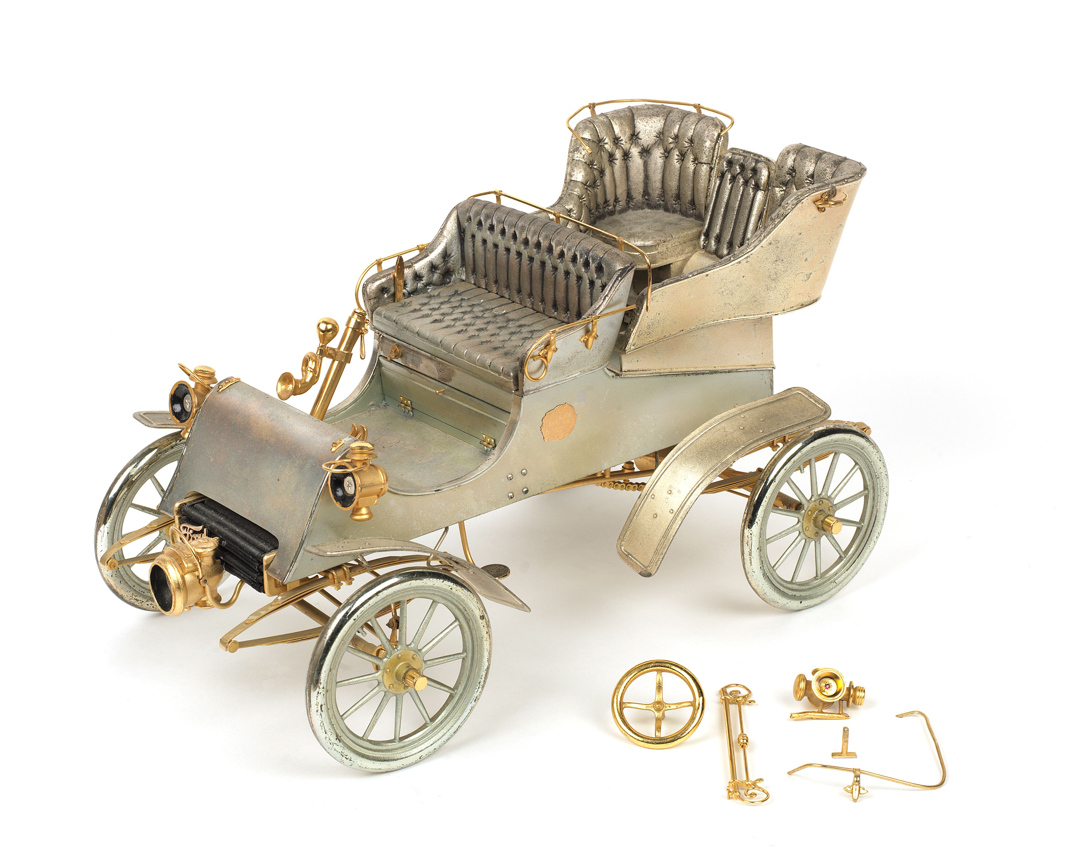 Bonhams Cars : A 1:8 scale silver and gold model of a 1903 Model A Ford ...