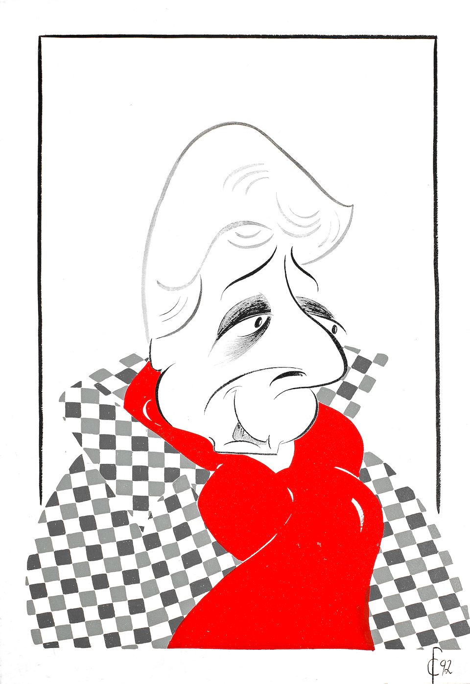 Clive Francis (British, b. 1946): An Original Caricature of Sir Michael ...