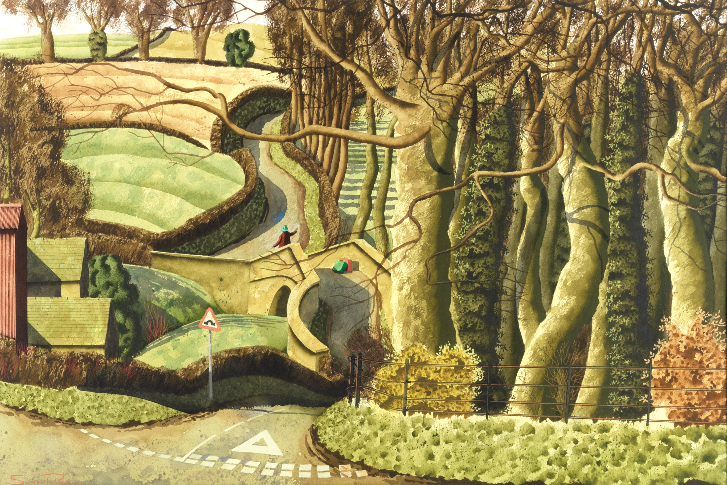 Bonhams : Simon Palmer (British, born 1956) Over the Bridge