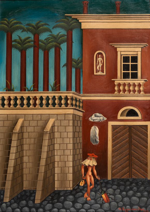 Bonhams : Nikos Engonopoulos (Greek, 1907-1985) Le retour de Bessarion ...