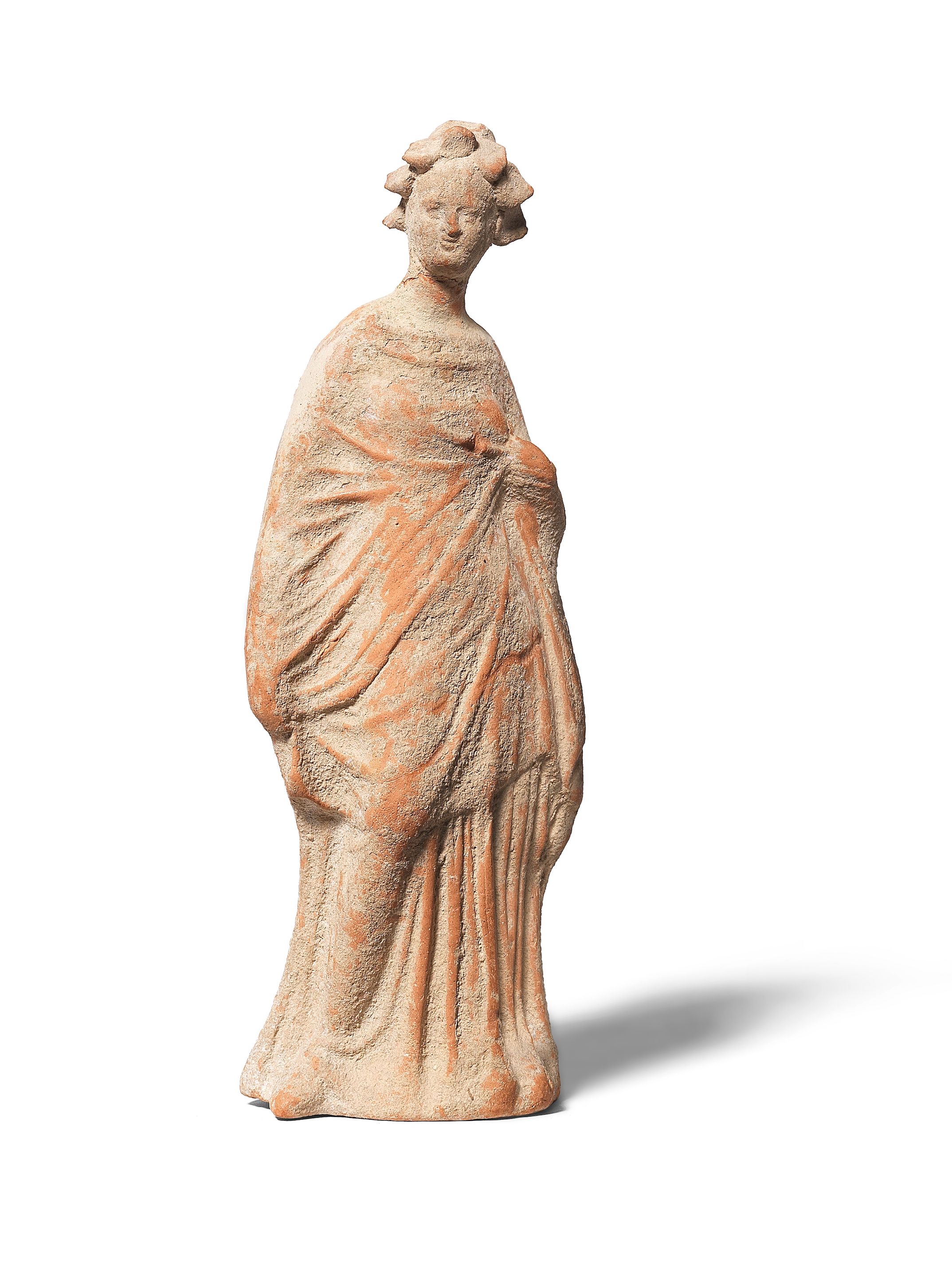 Bonhams : A Hellenistic terracotta 'Tanagra' figure
