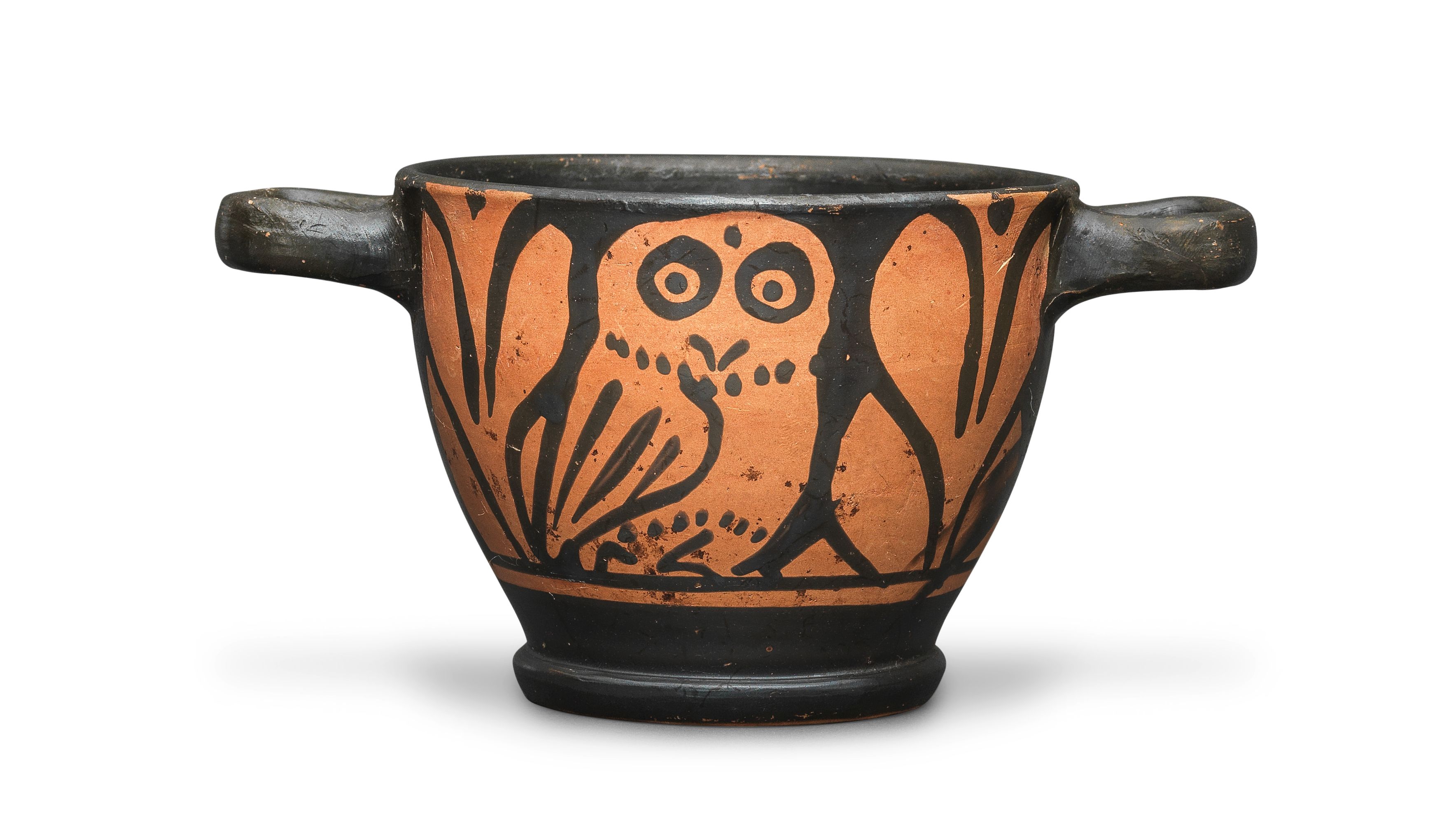 Bonhams : A Greek red-figure owl skyphos