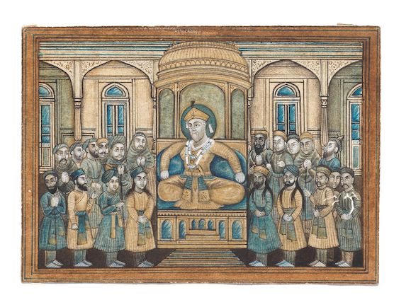 Bonhams : A Mughal Emperor in durbar, perhaps Akbar II North India ...