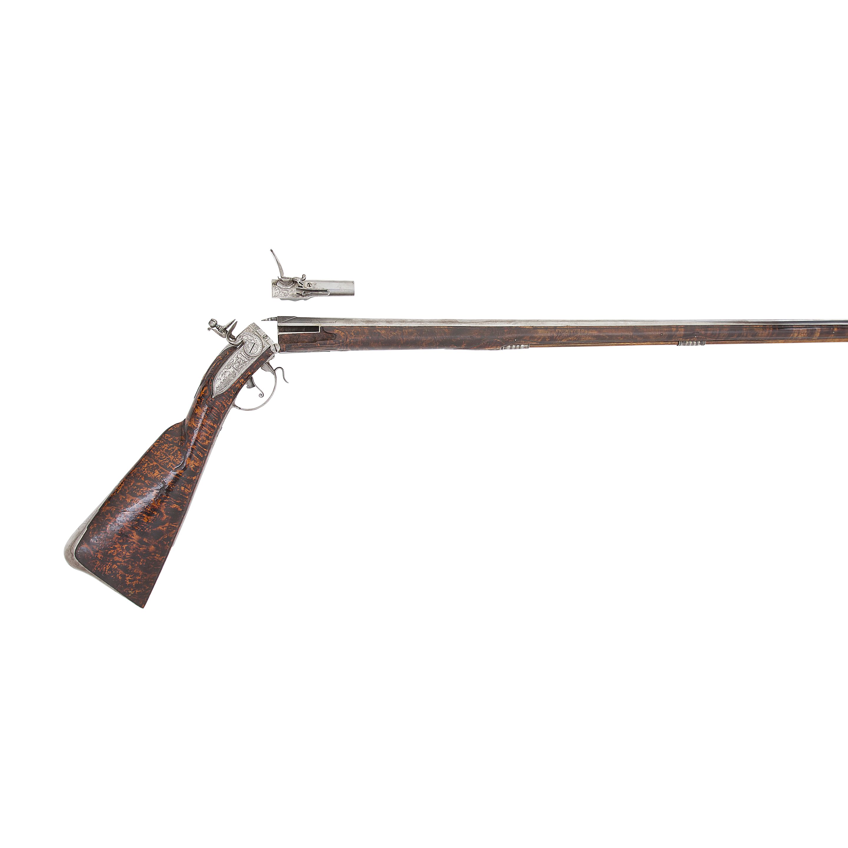 Bonhams : A Rare Bohemian 20-Bore Flintlock Break-Action Breech-Loading ...