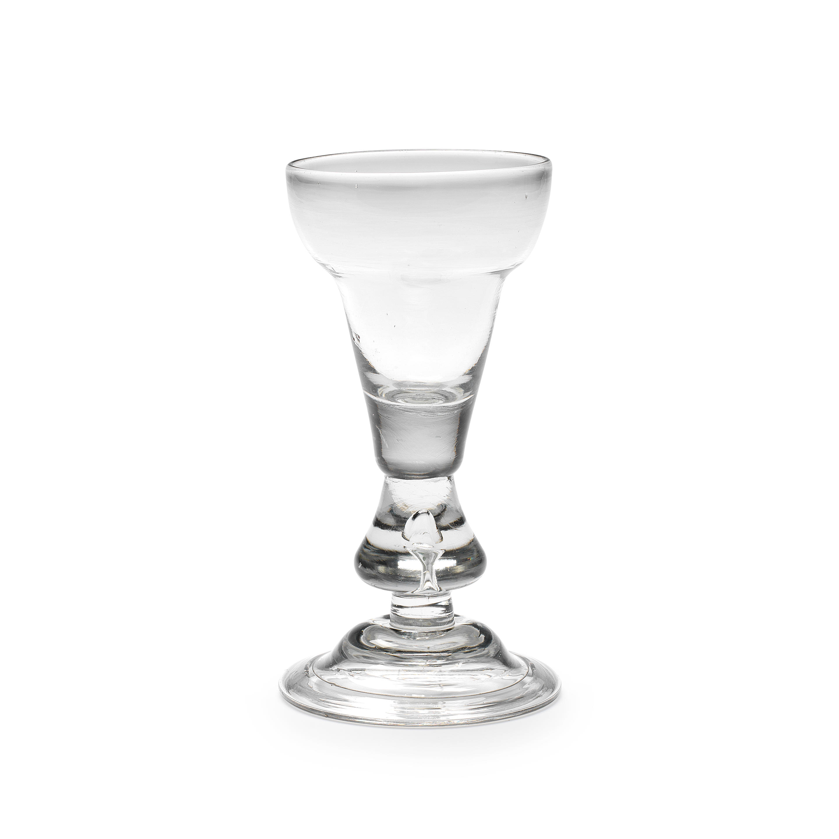 Bonhams A Very Rare Heavy Baluster Wine Glass Circa 1710