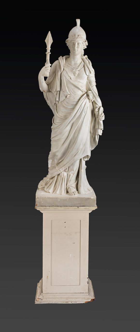 Bonhams : A PAINTED PLASTER FIGURE OF MINERVA After John Cheere ...