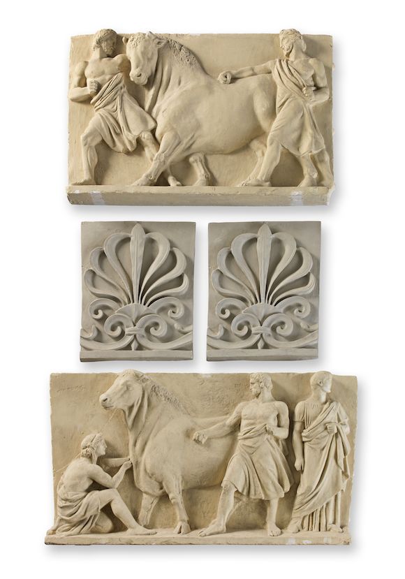 Bonhams : TWO CLASSICAL PLASTER RELIEFS AFTER THE ANTIQUE Made by Peter ...