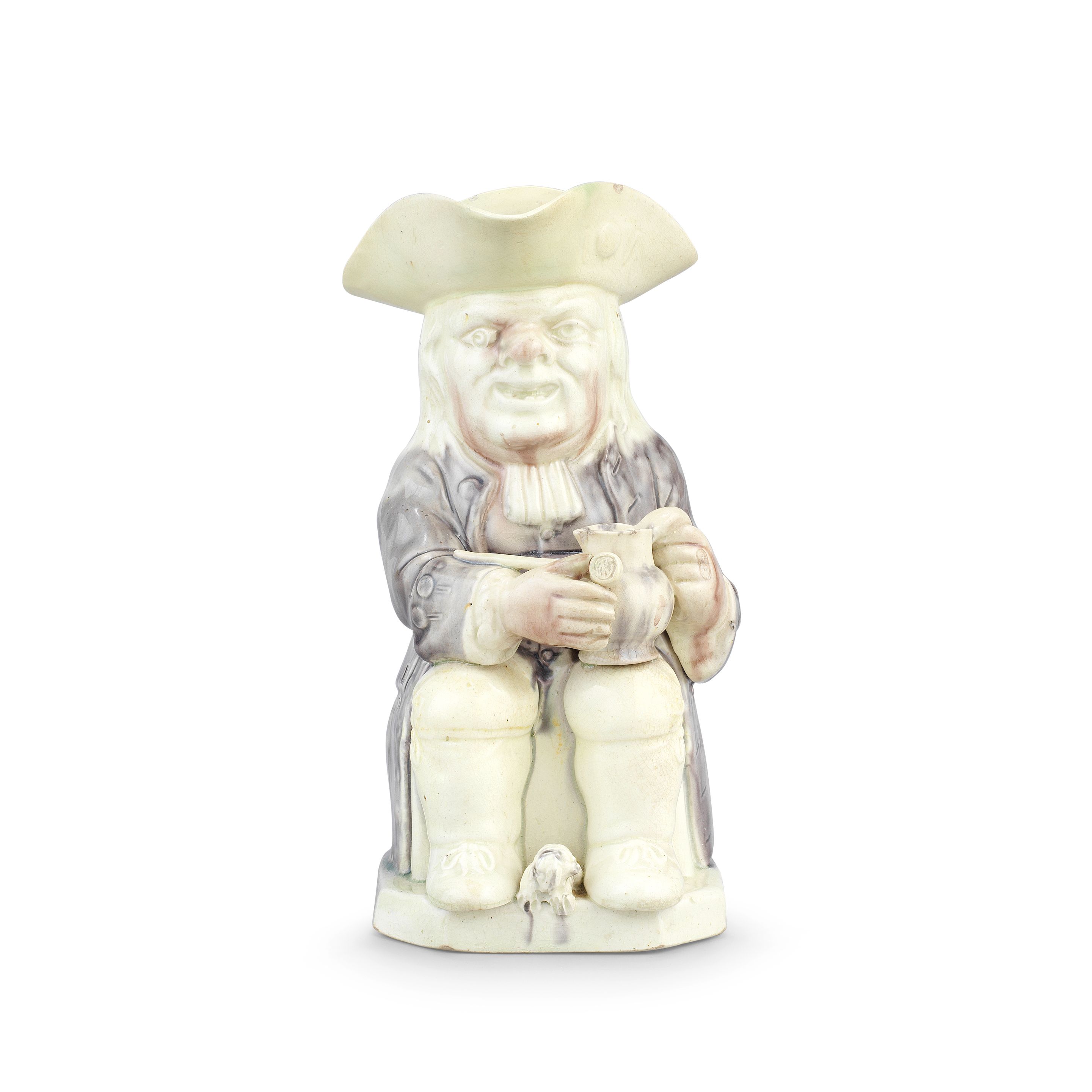 Bonhams : A creamware 'Step' Toby jug, circa 1785-90