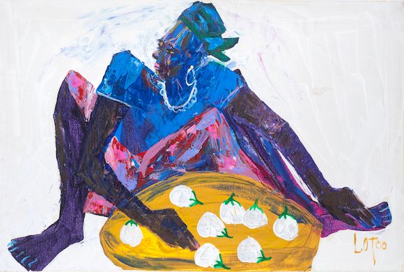 Bonhams : Larry Otoo (Ghanaian, born 1956) Garden Eggs for Sale, 1999 ...