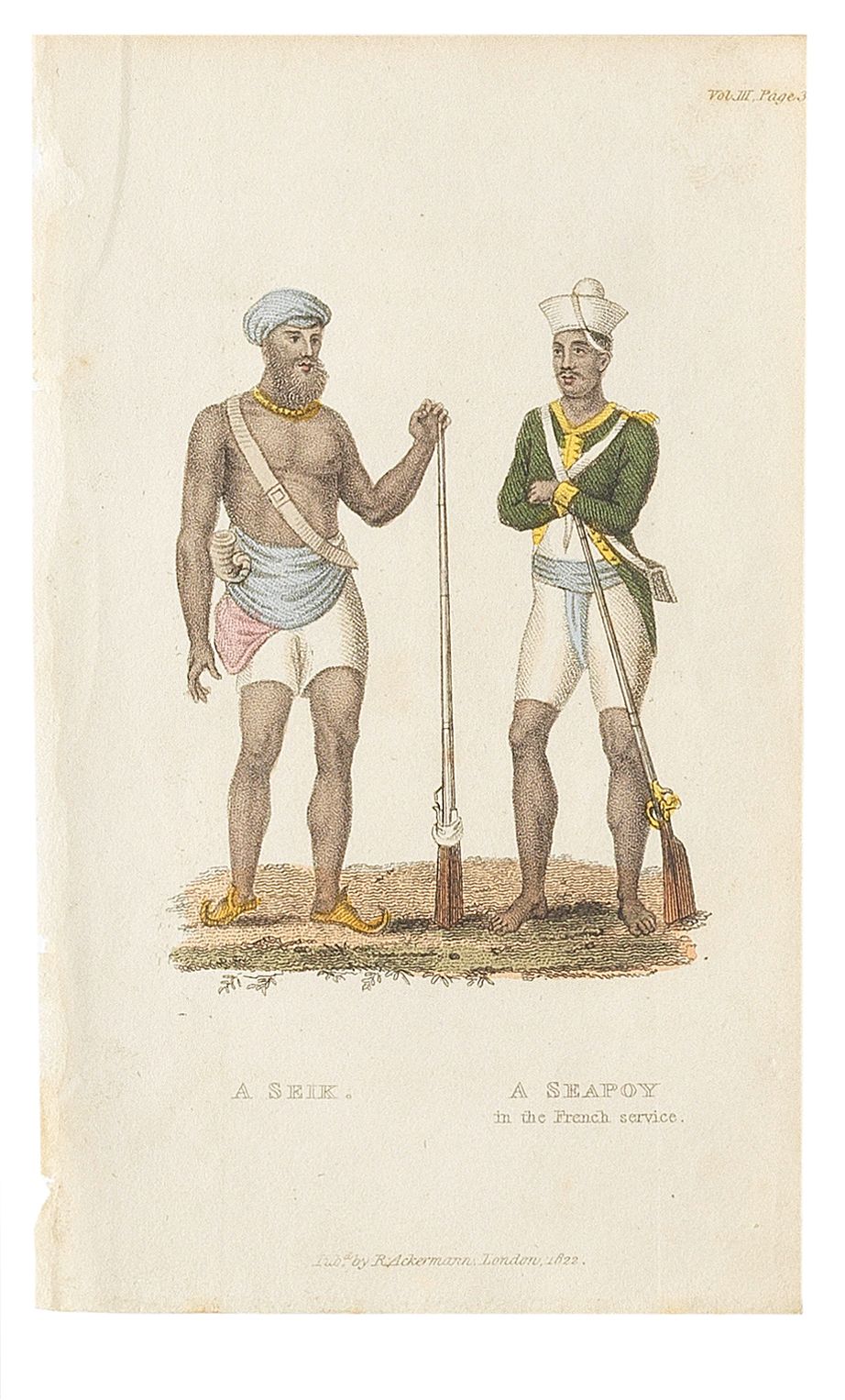 Bonhams : A Sikh, and a Sepoy in French service R. Ackermann, London ...