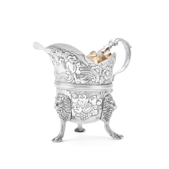 Bonhams : A George III Irish silver cream jug maker's mark lost, Dublin ...