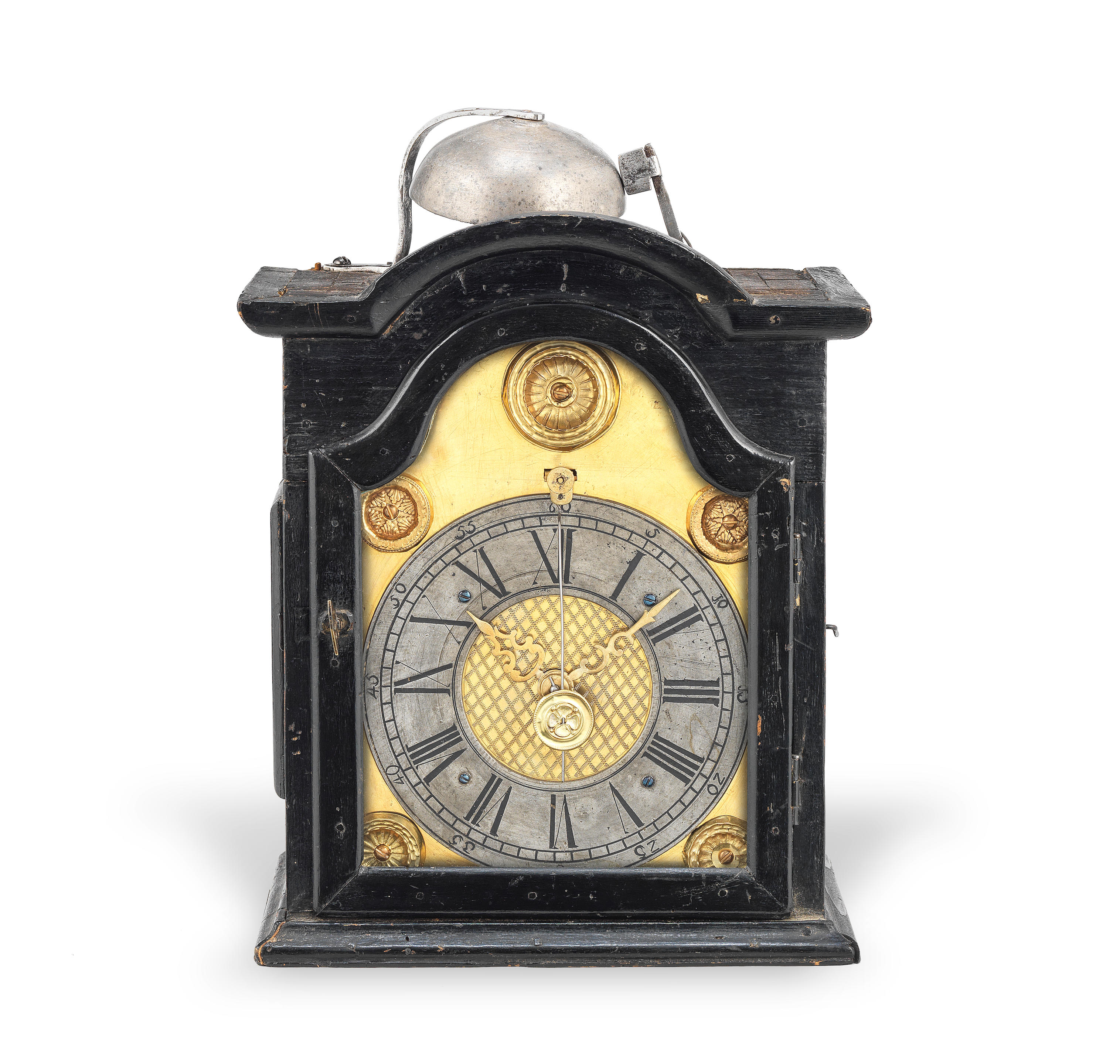 Bonhams : A 19th century European weight driven wall clock with front ...