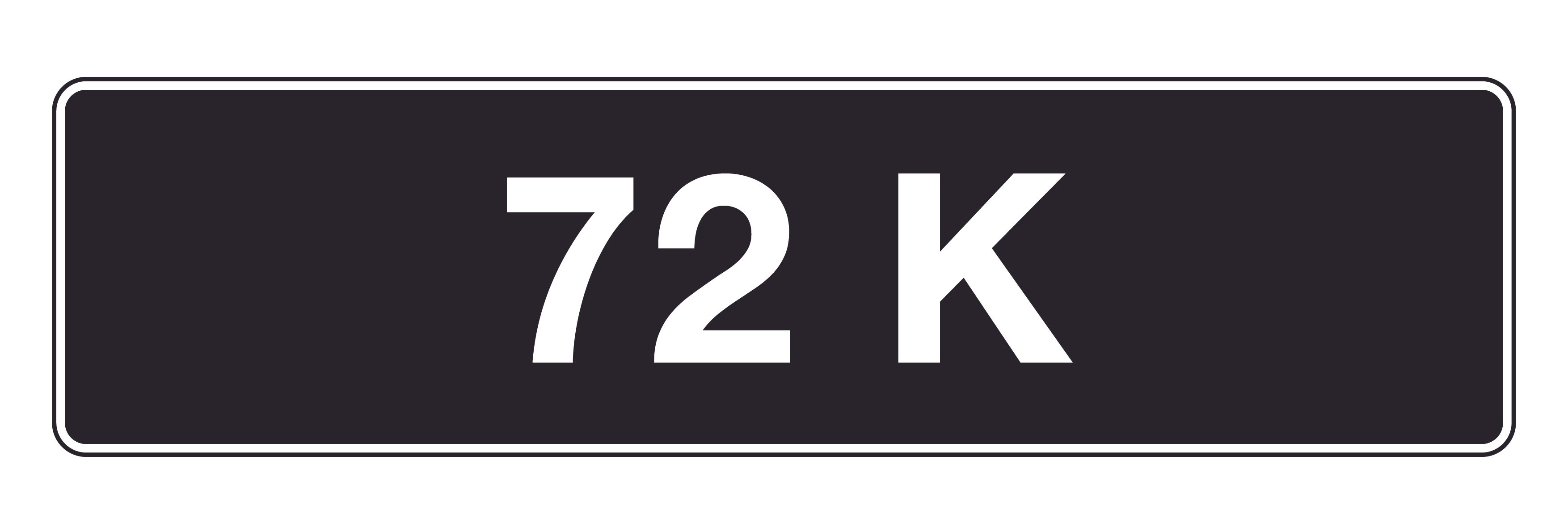 Bonhams Cars : '72 K' - UK Vehicle Registration Number,