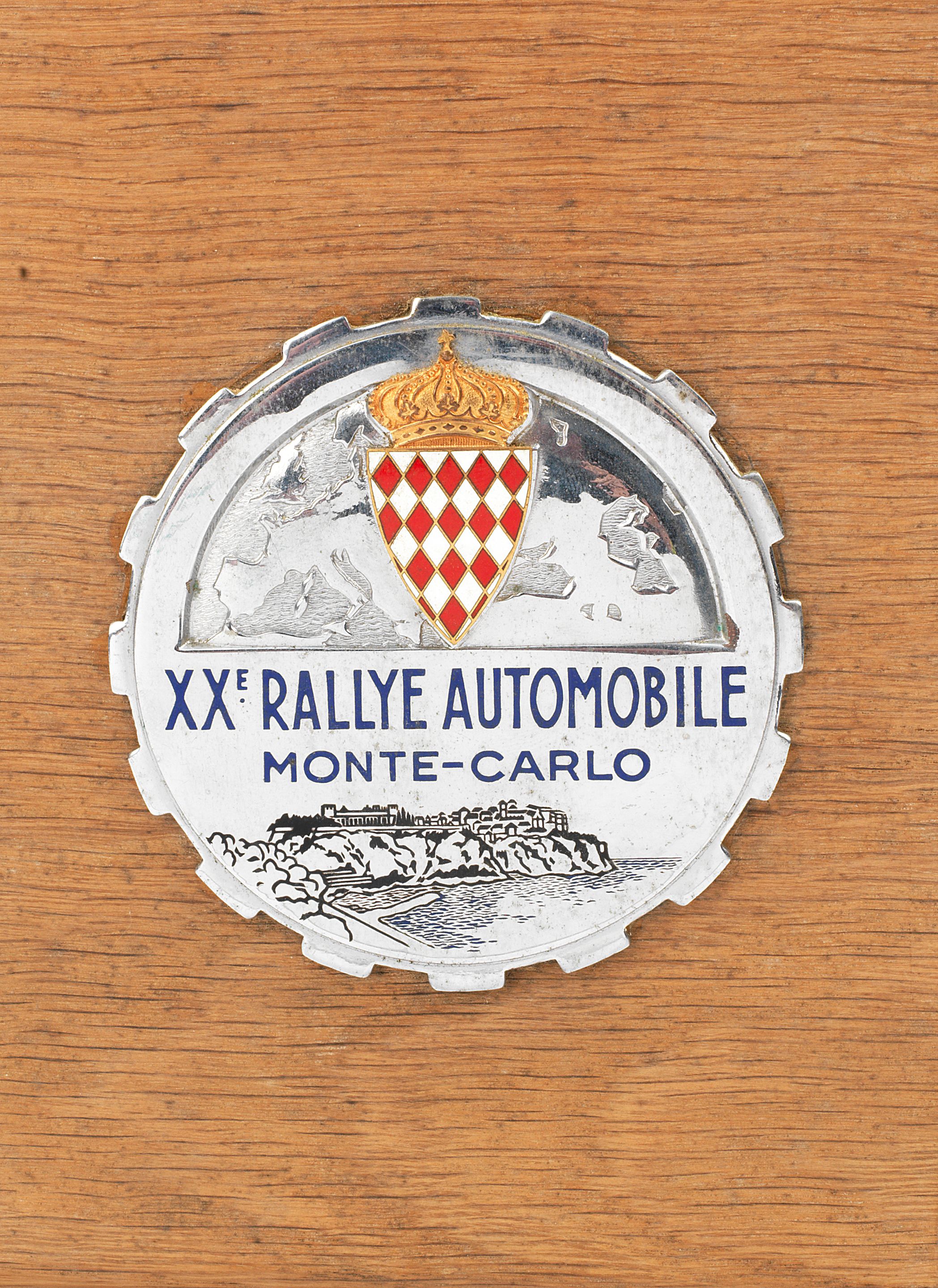 Bonhams Cars : A XX (20th) Monte-Carlo Rally plaque, 1950,