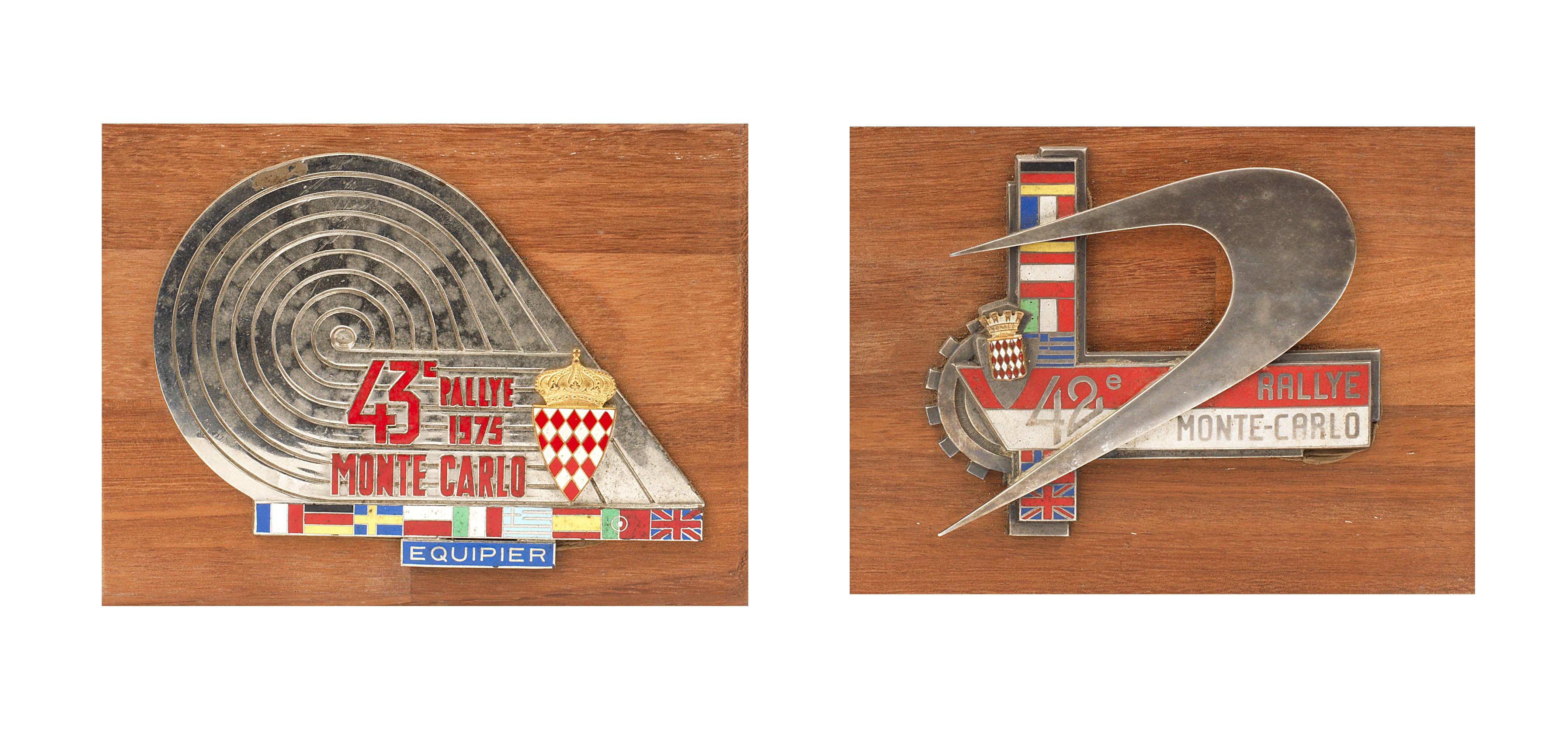 Bonhams Cars : Two Monte-Carlo Rally plaques, 1973 and 1975, ((2))