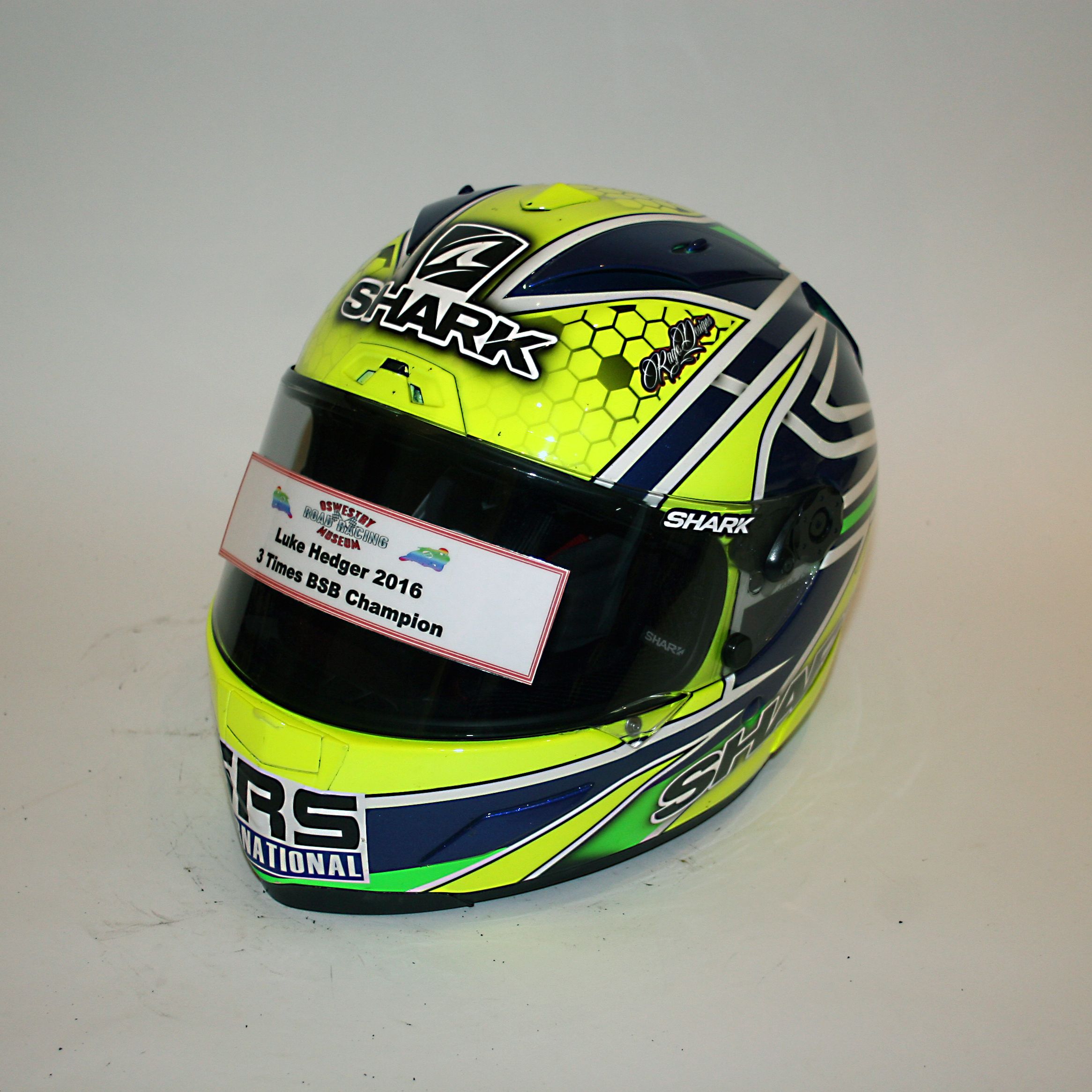 Bonhams Cars : Luke Hedger: A signed full-face helmet by Shark, 2016 ((2))