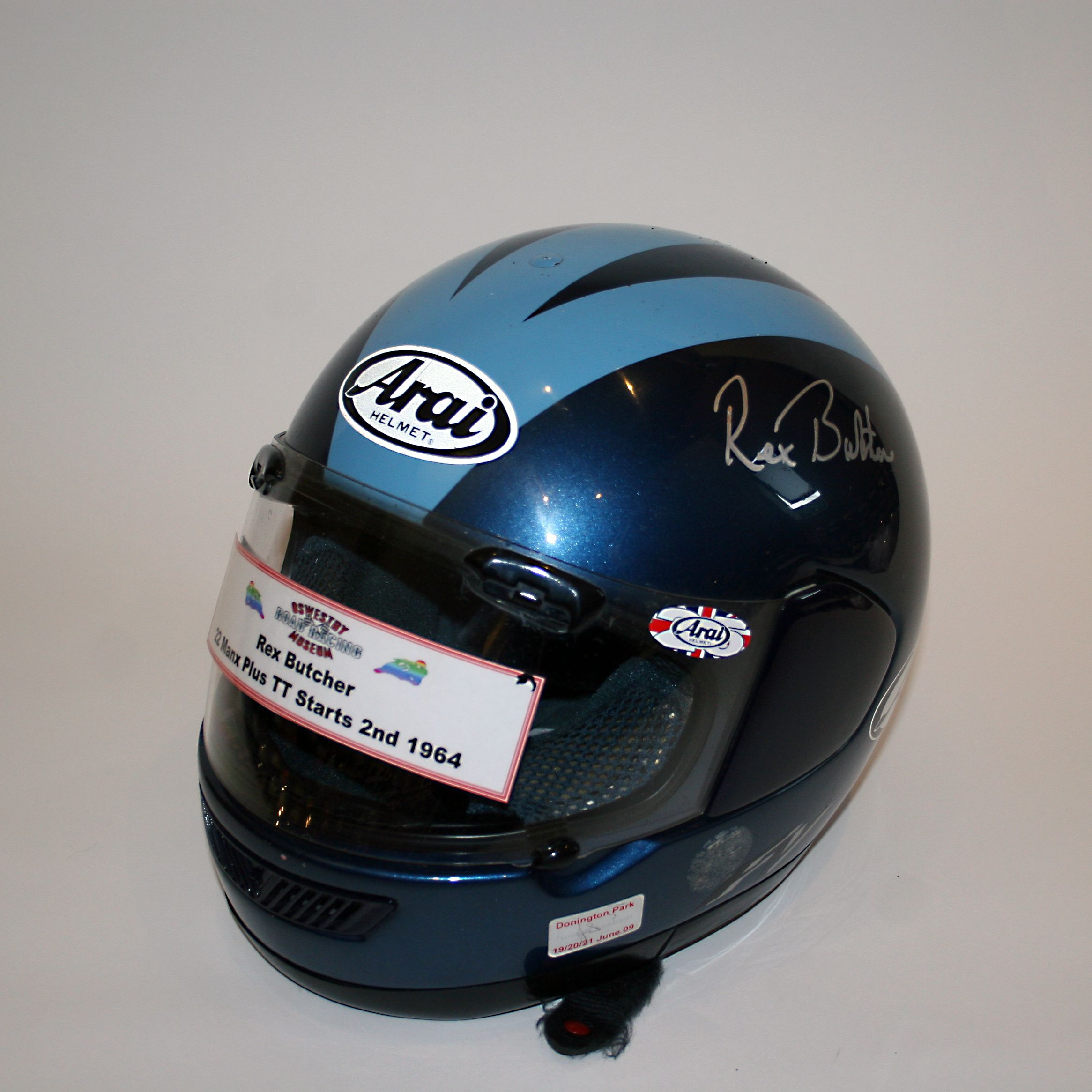 Bonhams Cars : Rex Butcher: A signed full-face helmet by Arai ((2))
