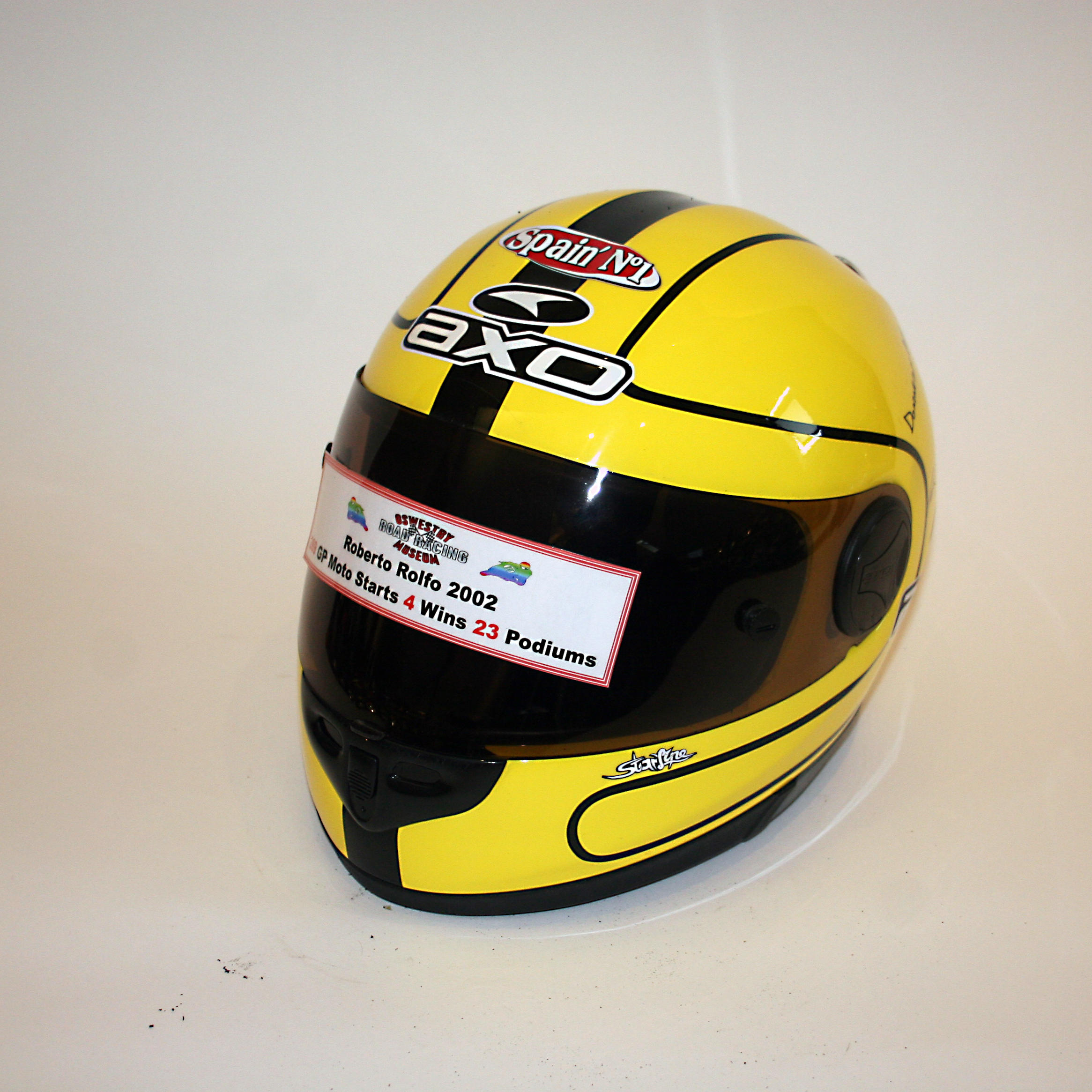 Bonhams Cars : Roberto Rolfo: A signed full-face helmet by Axo 2002 ((2))