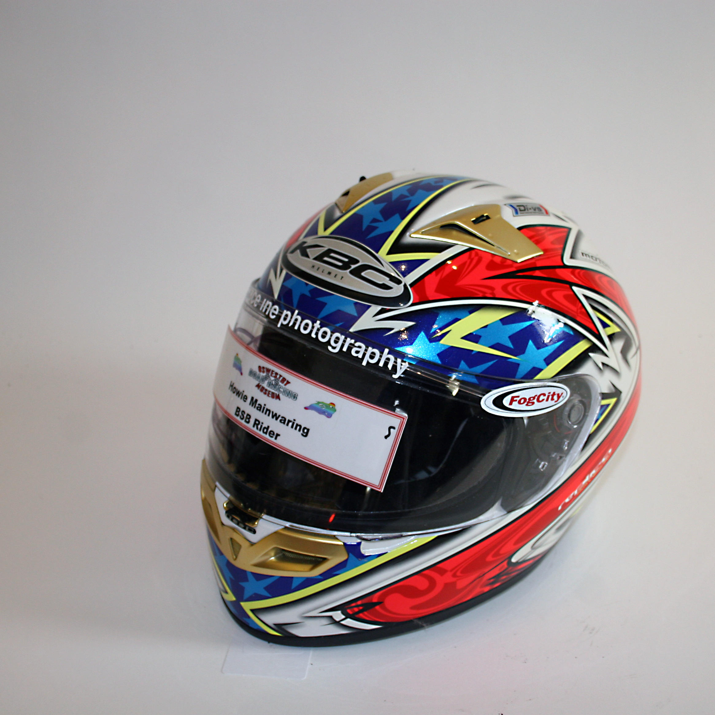 Bonhams Cars : Howie Mainwaring: A signed full-face VR-2 helmet by KBC