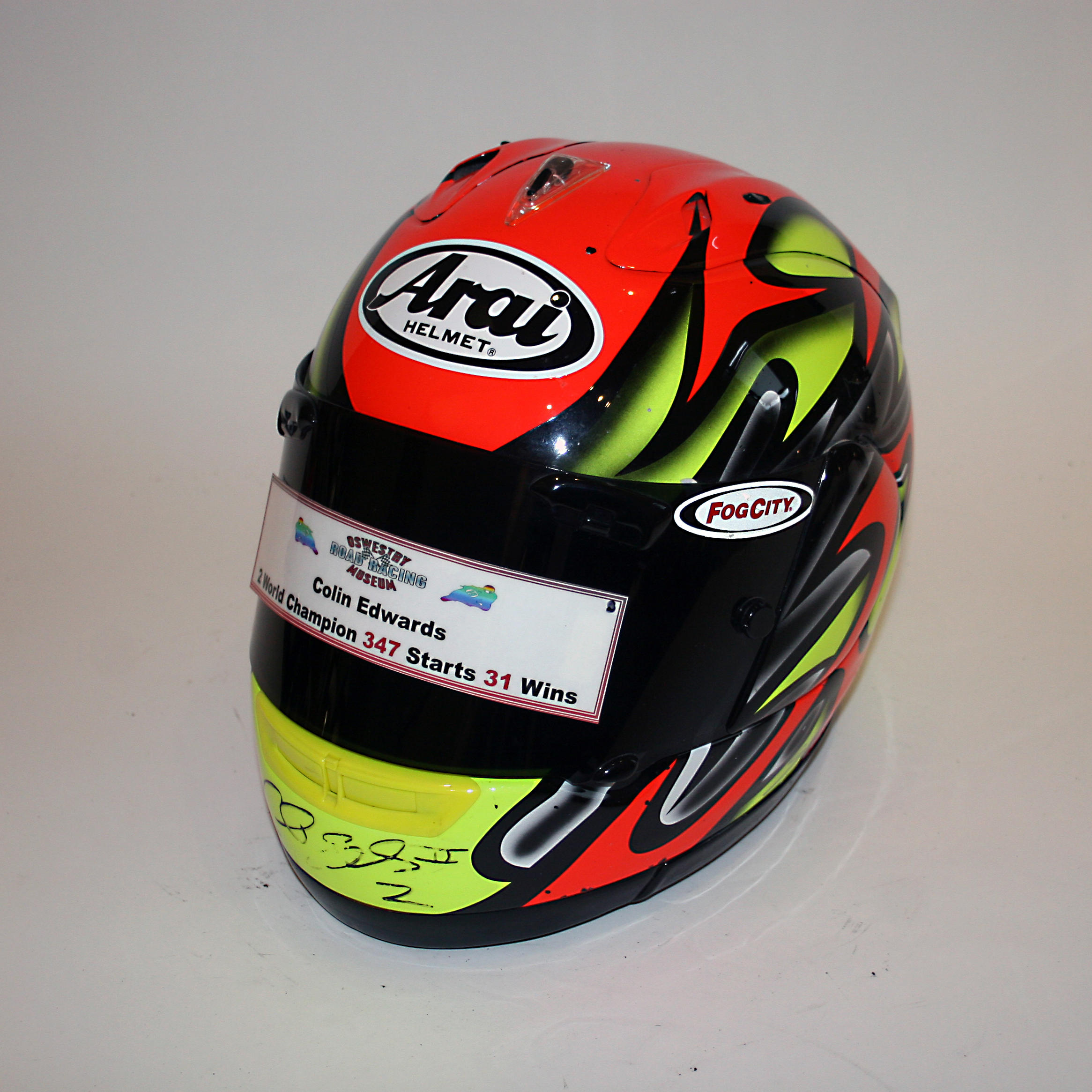 Bonhams Cars : Colin Edwards: A signed RX-7 RR4 full-face helmet by Arai