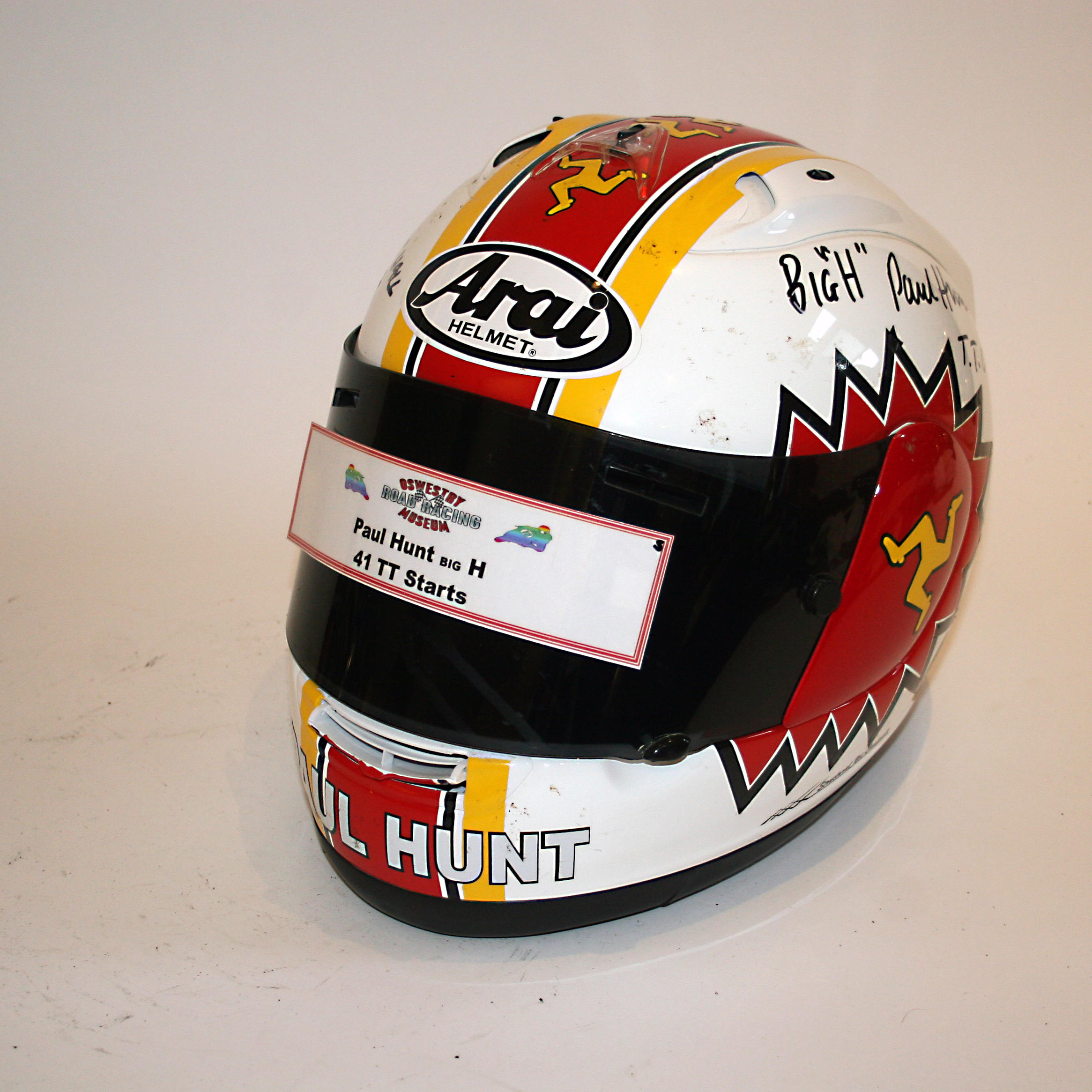Bonhams Cars : Paul Hunt: A signed full-face helmet by Arai