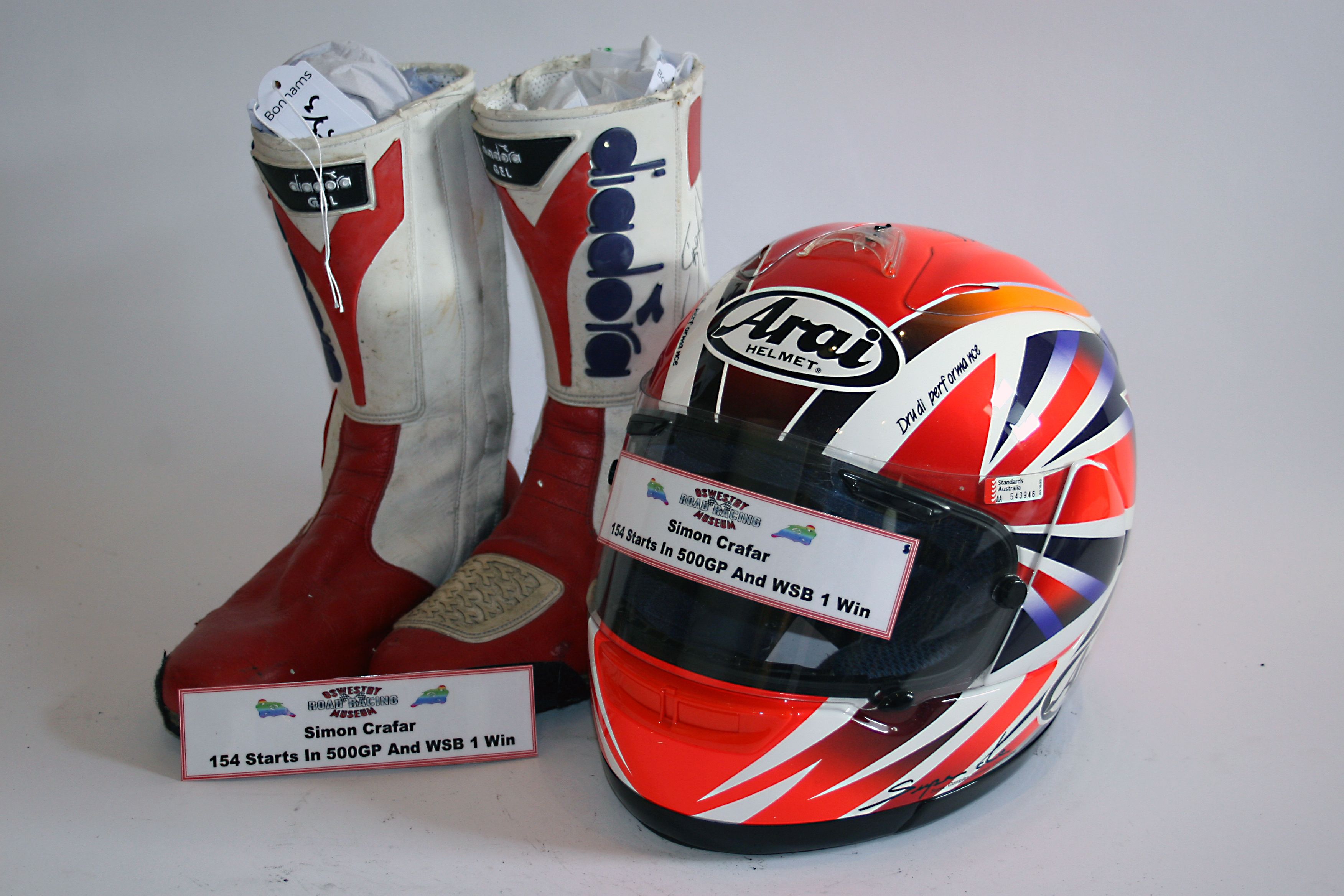 Bonhams Cars : Simon Crafar: A signed full-face RX-7XX helmet by Arai ((3))