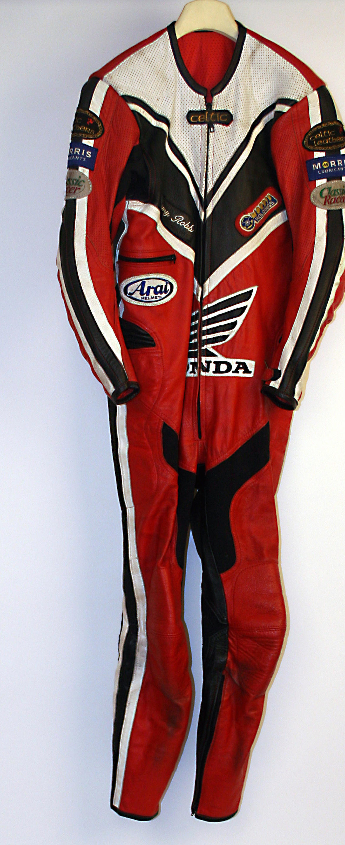 Bonhams Cars : Tommy Robb A set of Honda racing leathers by Celtic ...