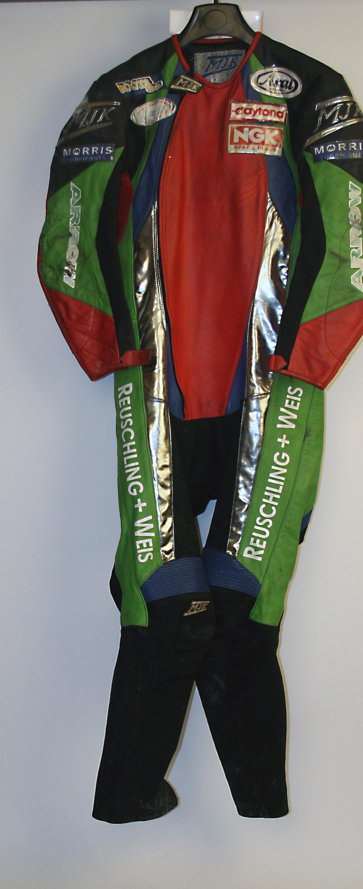 Bonhams Cars : Tim Reeves: A signed set of racing leathers by MJK, 2009
