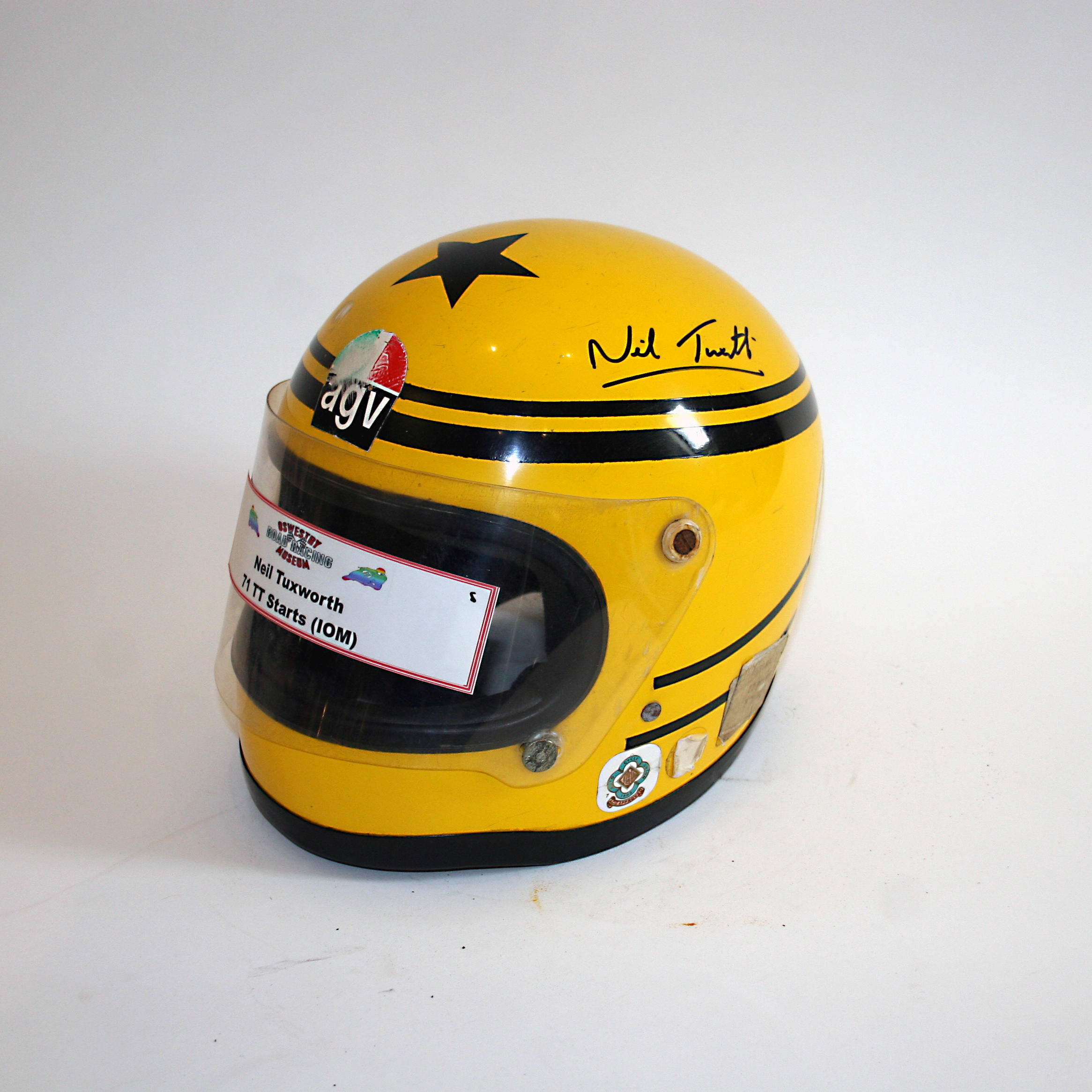 Bonhams Cars : Neil Tuxworth: A signed full-face helmet by AGV