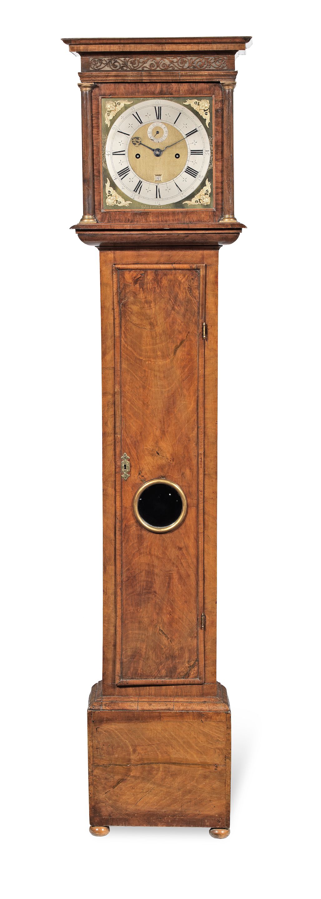 Bonhams : A late 17th century walnut longcase clock John Knibb Oxford