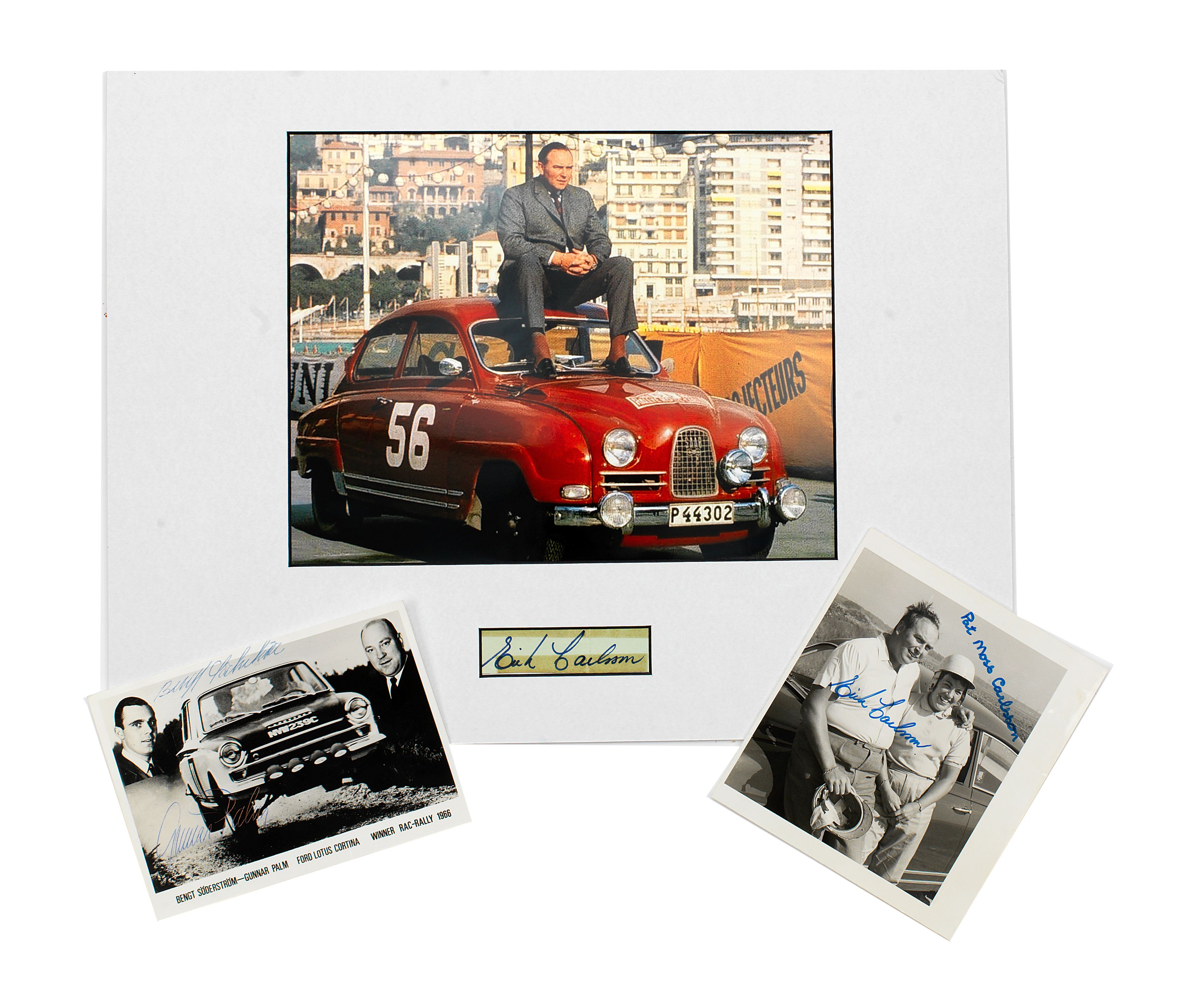Bonhams Cars : Five autographs of rally drivers, 1950s/60s, ((3))