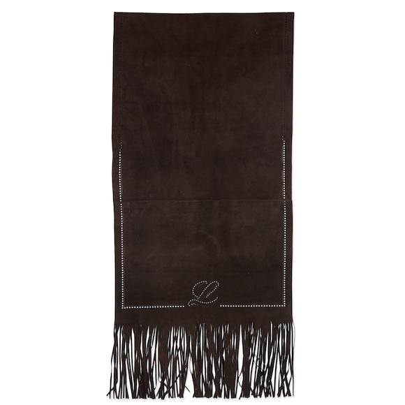 Bonhams A Brown Suede Tassel Scarf Loewe