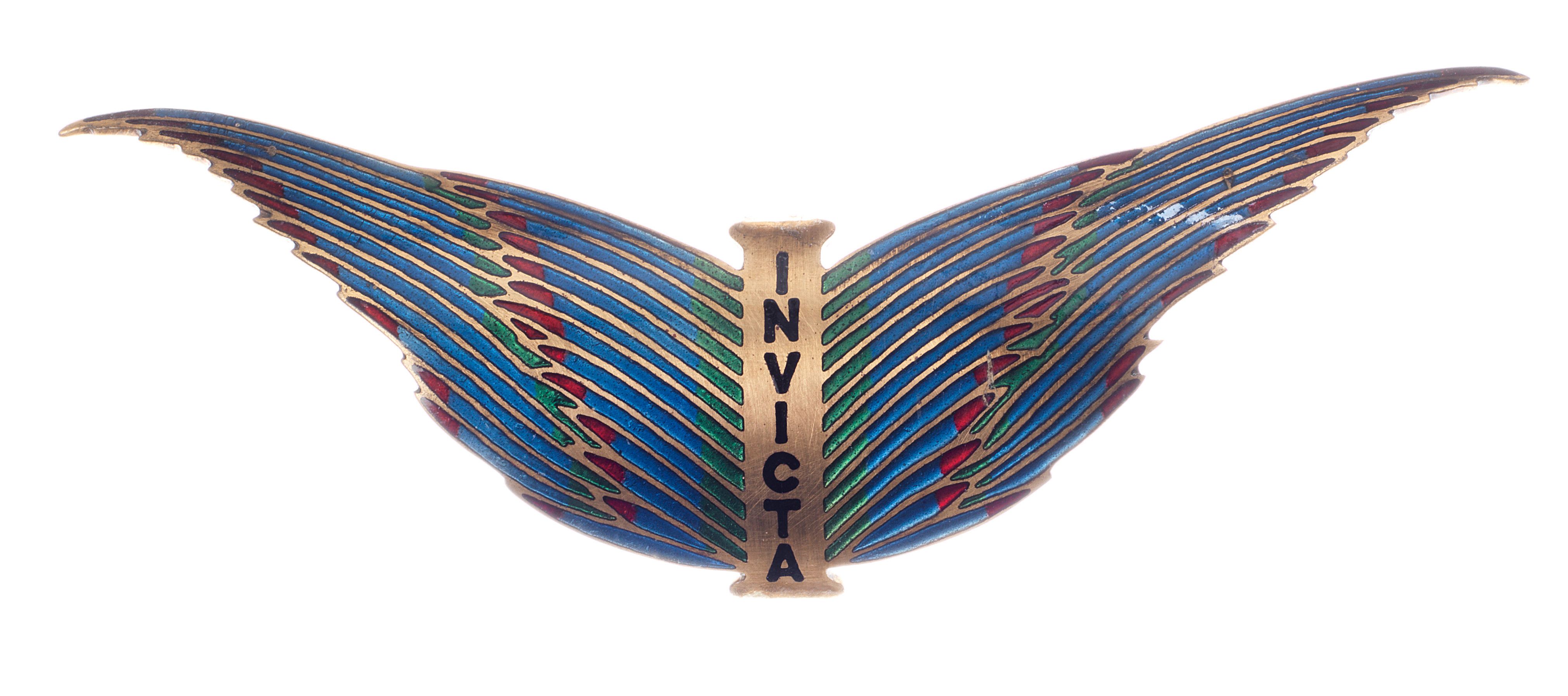 Bonhams Cars : A replica Invicta enamelled radiator badge,