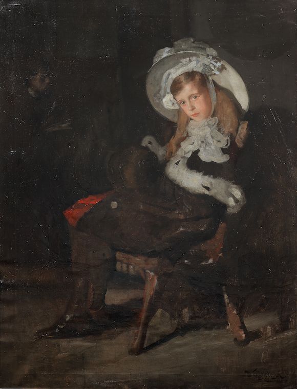 Bonhams : David Forrester Wilson, RSA (British, 1873-1950) The white bonnet