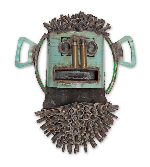 Bonhams Gonçalo Mabunda Mozambican Born 1975 Metal Mask 65 X 54 X