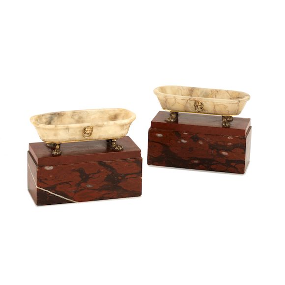 Bonhams : A pair of 19th century 'Grand Tour' miniature gilt bronze and ...
