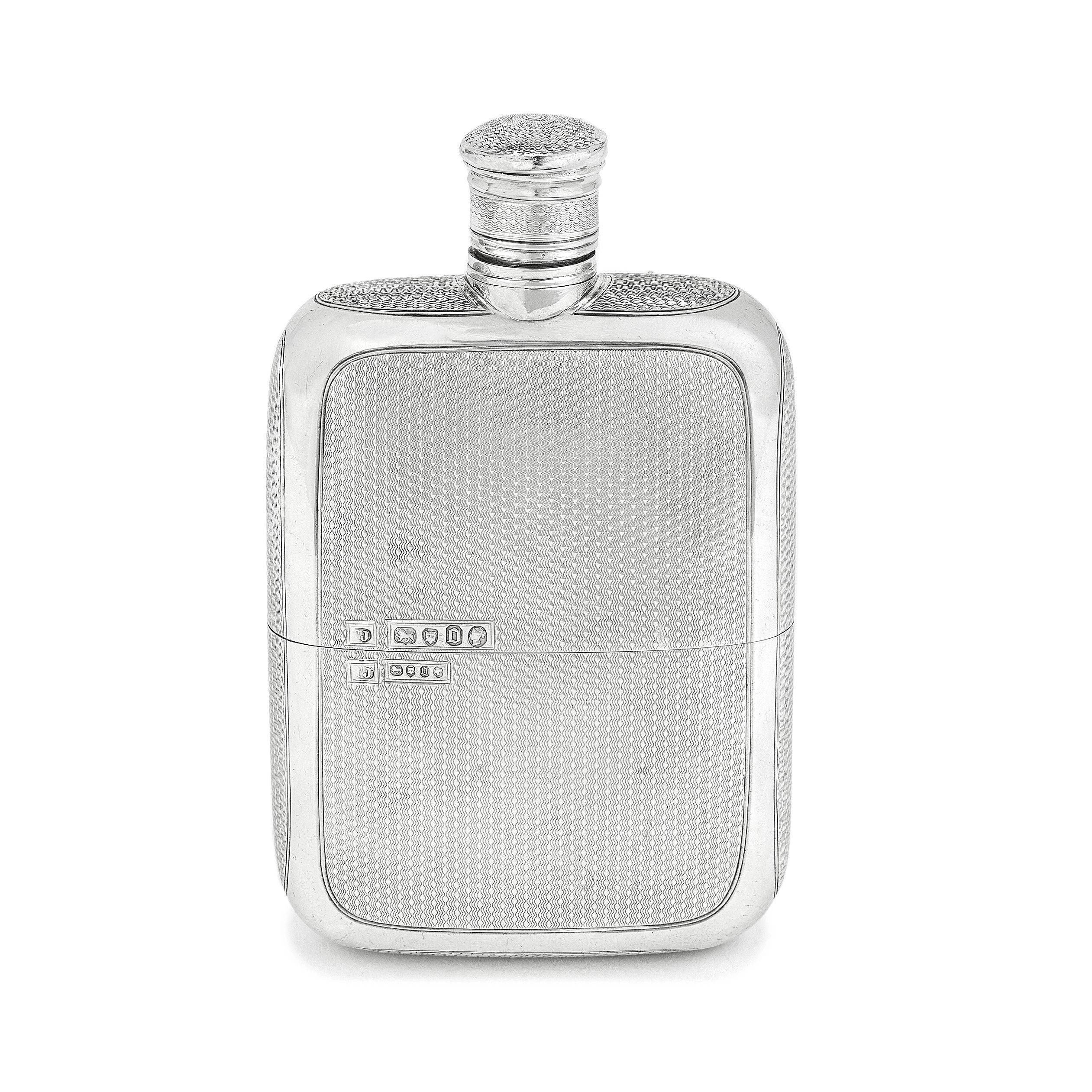 Bonhams : A Victorian silver spirit flask Thomas Johnson I, London 1869