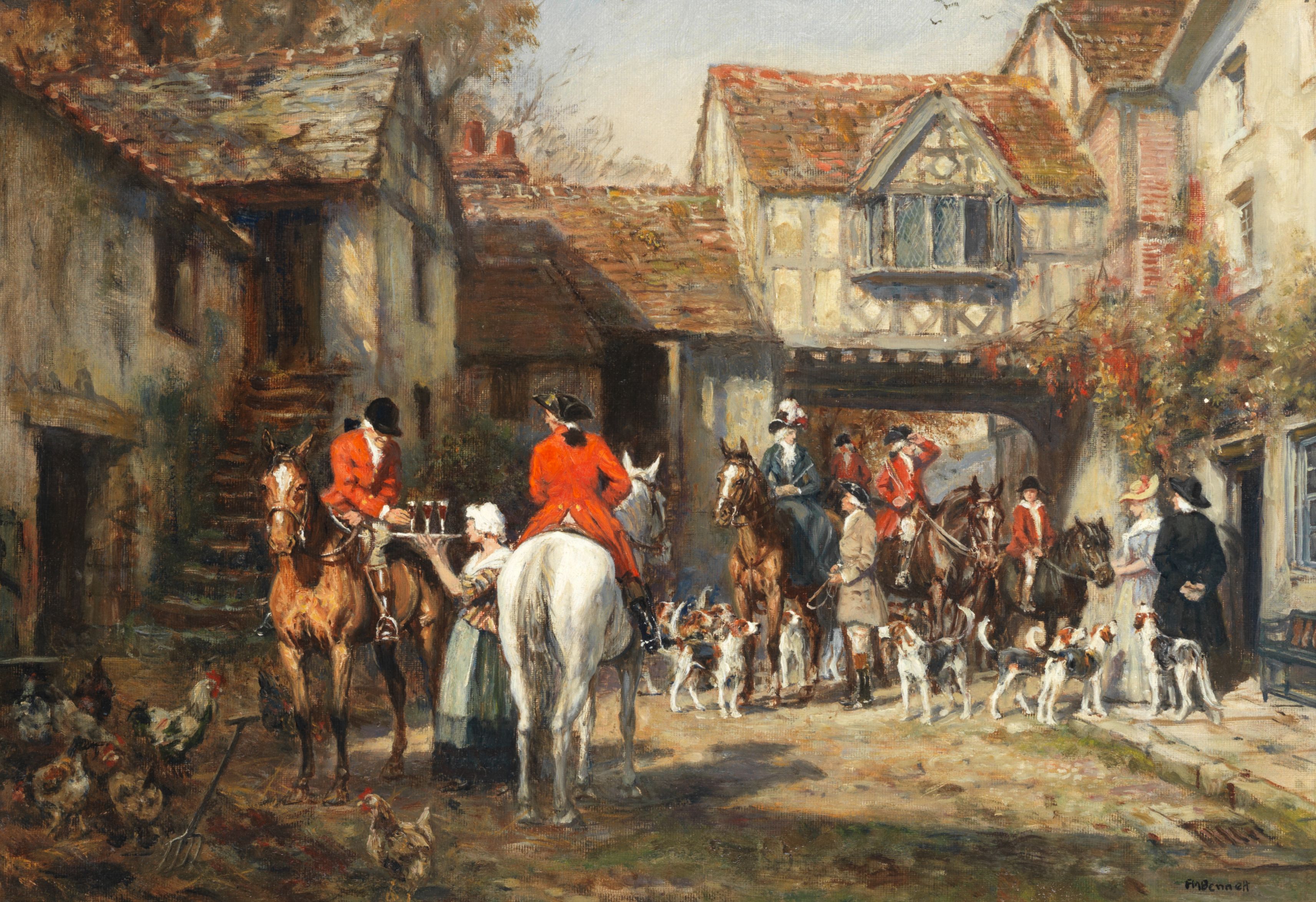 Bonhams : Frank Moss Bennett (British, 1874-1952) The meet
