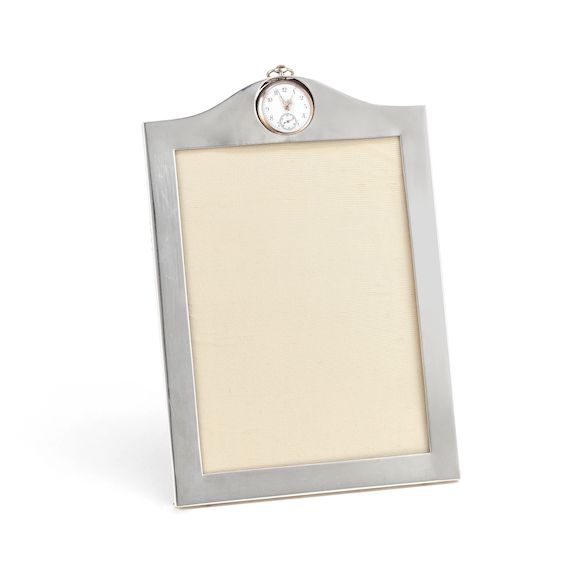 Bonhams : A silver photograph frame and combined watch Goldsmiths ...