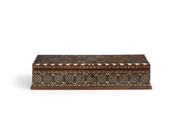 Bonhams : A post-Nasrid bone-inlaid taracea box Spain, 17th Century and ...