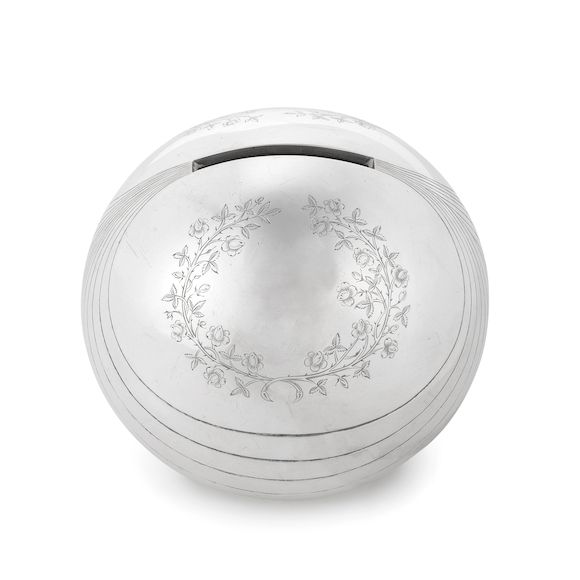Bonhams : A silver spherical money box Wakeley & Wheeler, London 1963 ...