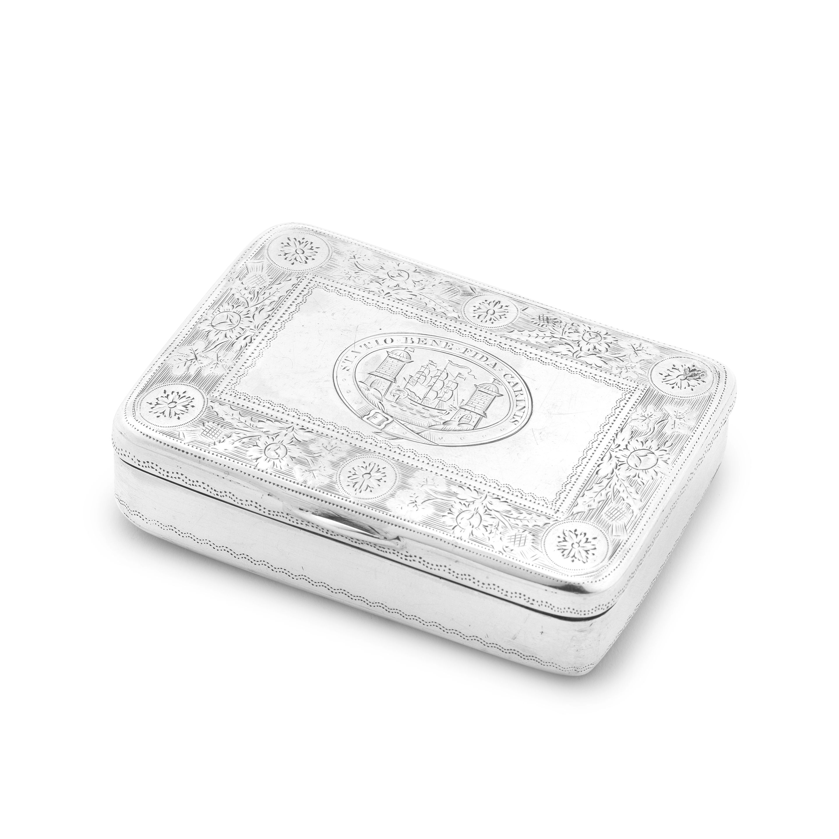 AN IRISH SILVER RECTANGULAR BOX, Dublin - auctions & price archive