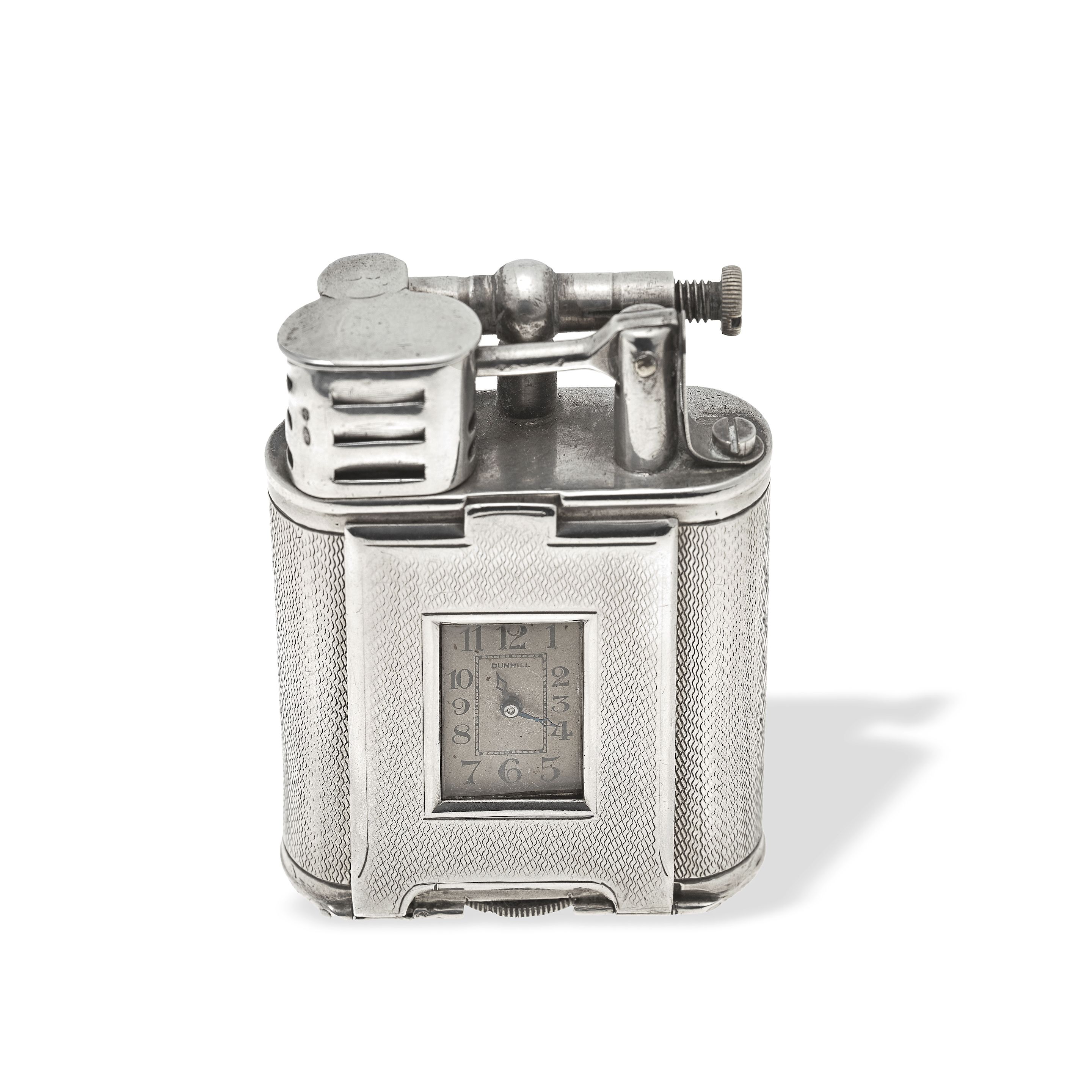 Bonhams : DUNHILL a silver 'unique B pattern sports watch' lighter ...