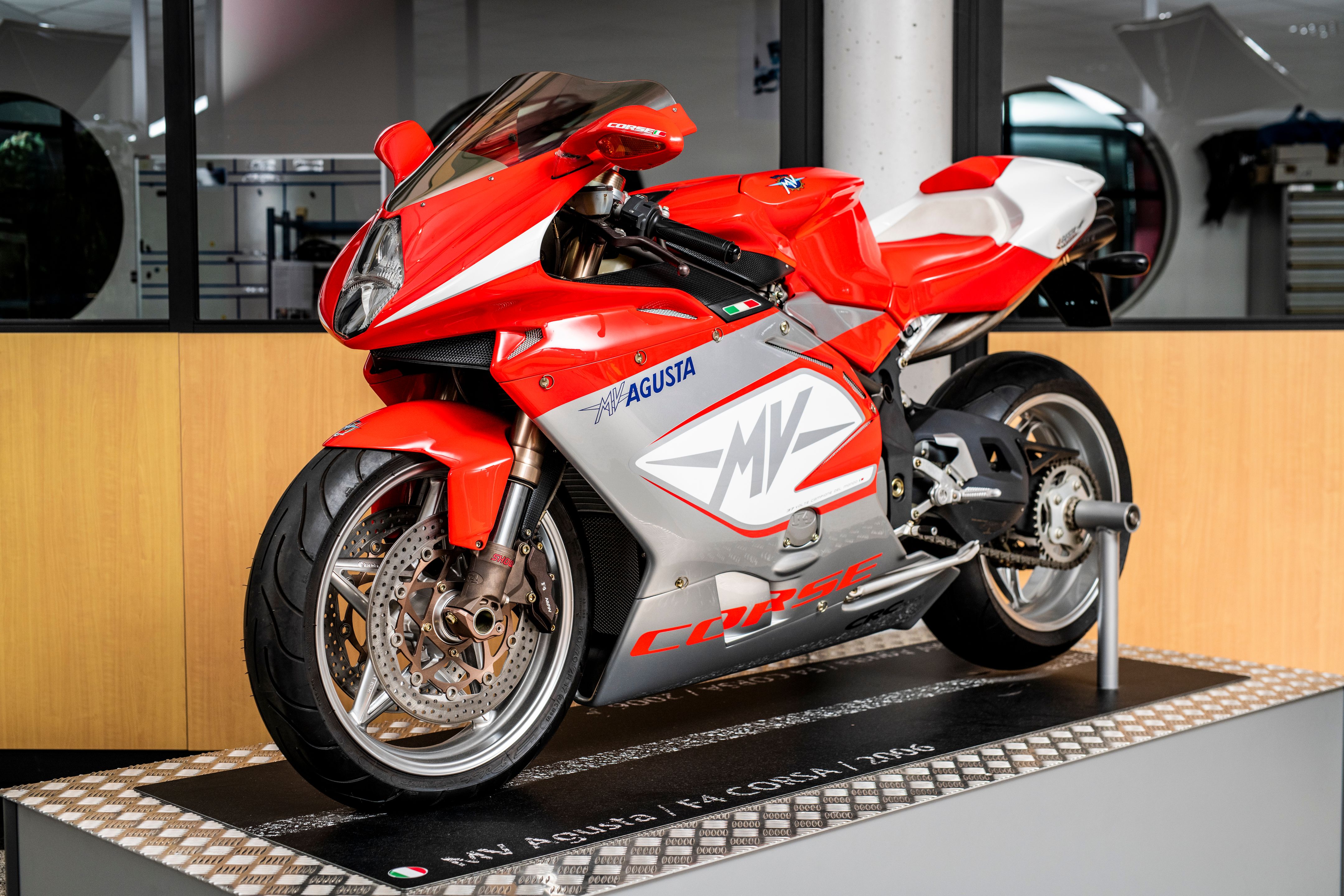 Bonhams Cars : 6 kilometres from new,2006 MV Agusta F4 Corse 750cc Frame no. ZCGF401AC3V005997