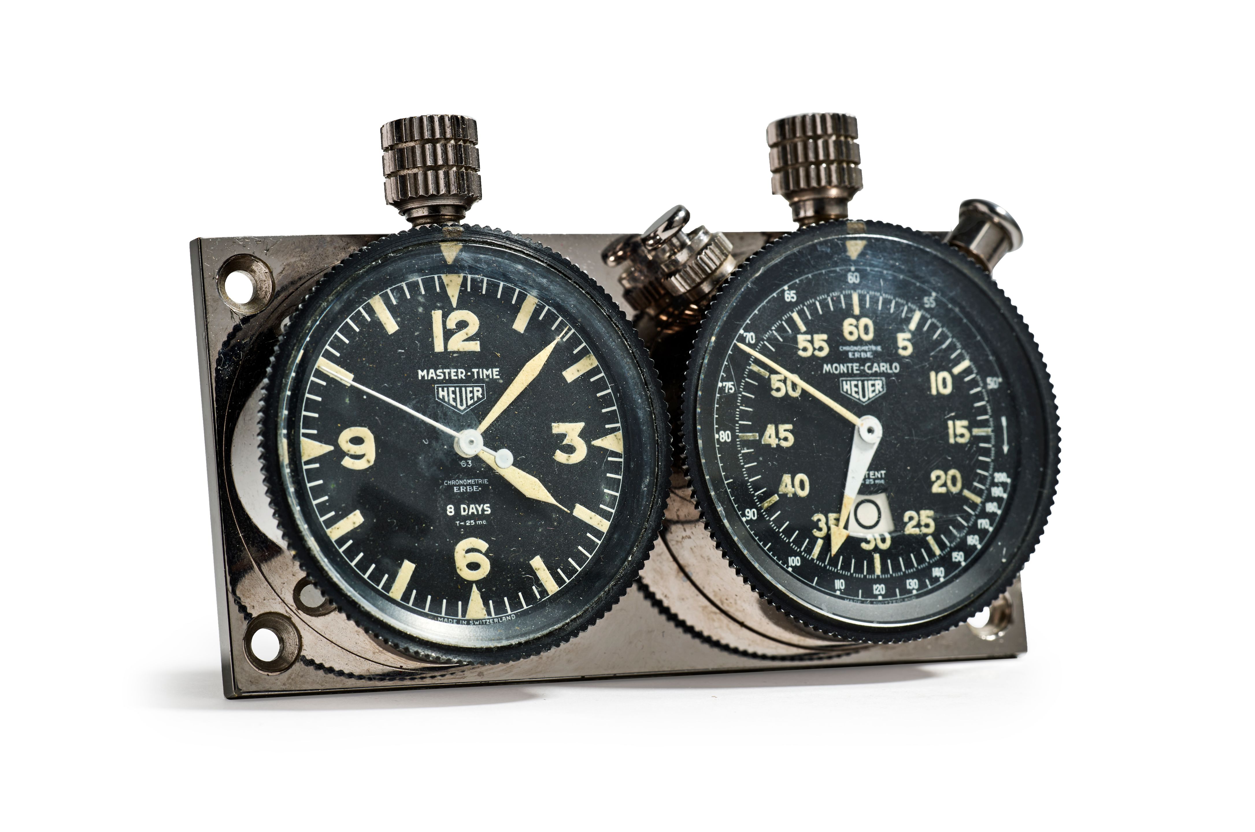 Bonhams Cars : HEUER - PAIR OF STOPWATCHES,