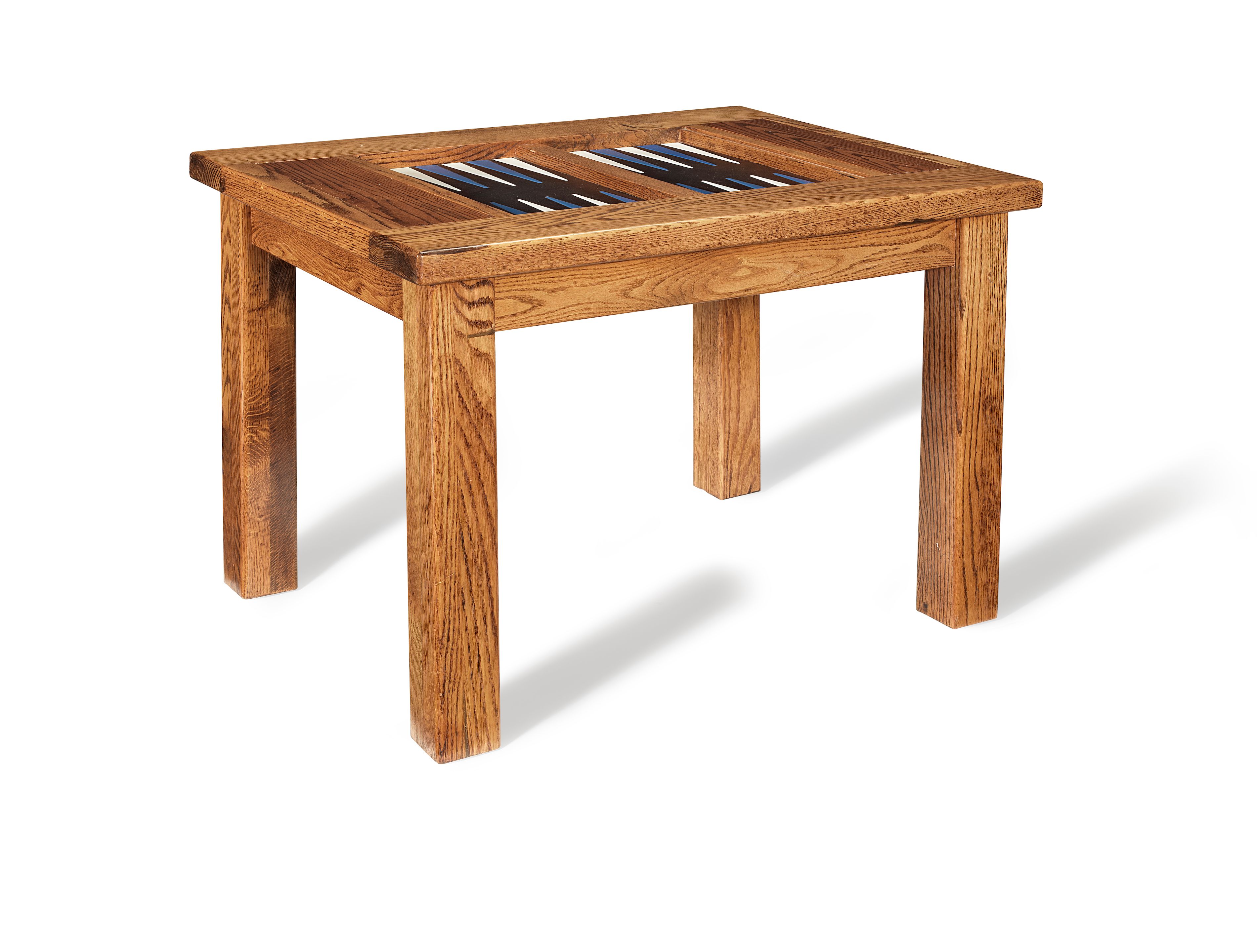 Bonhams : An oak and leather backgammon table