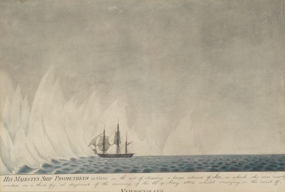 Bonhams : English School, early 19th Century HMS Prometheus off ...