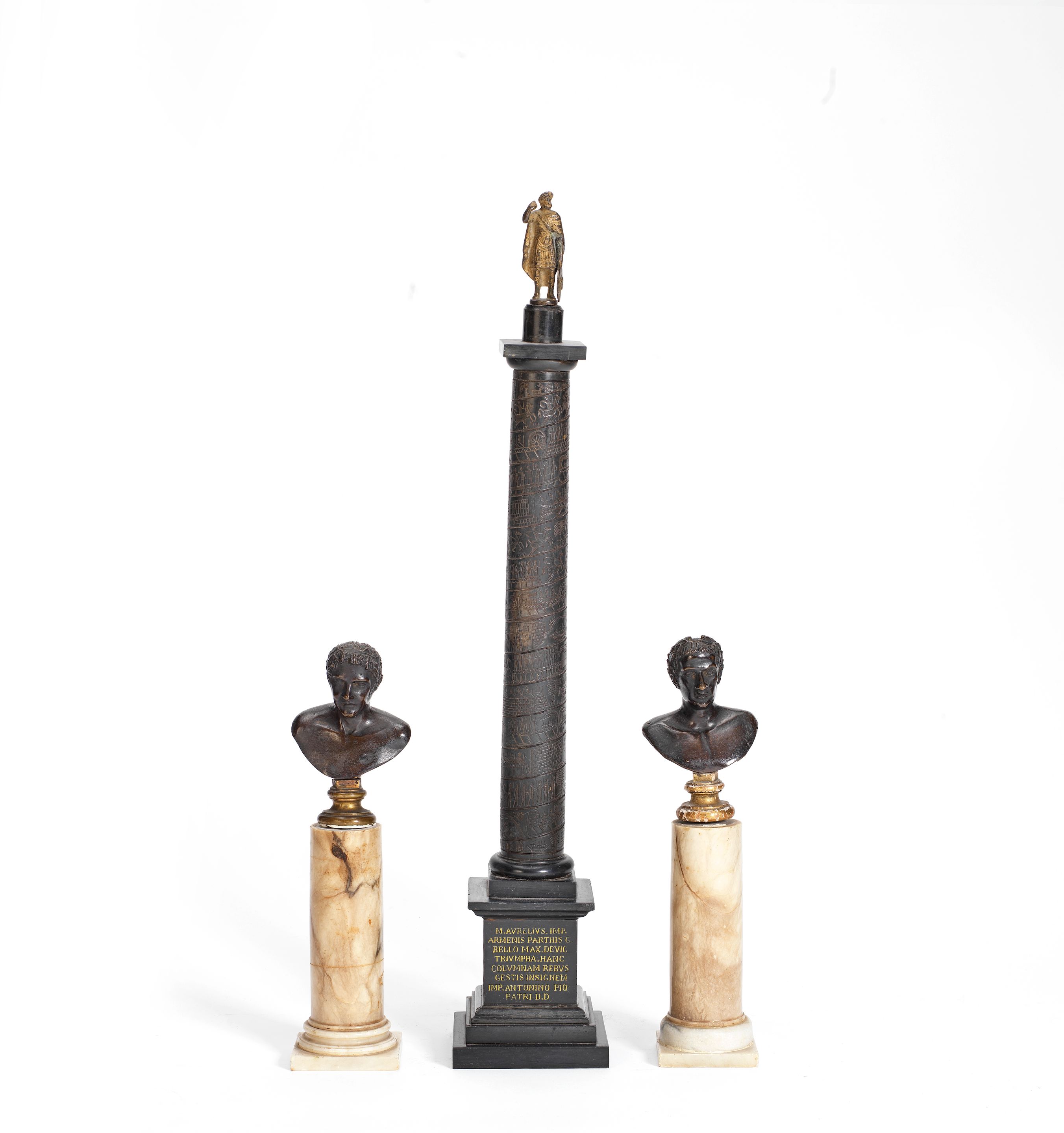 Bonhams : A late 19th century black marble and gilt bronze model of ...