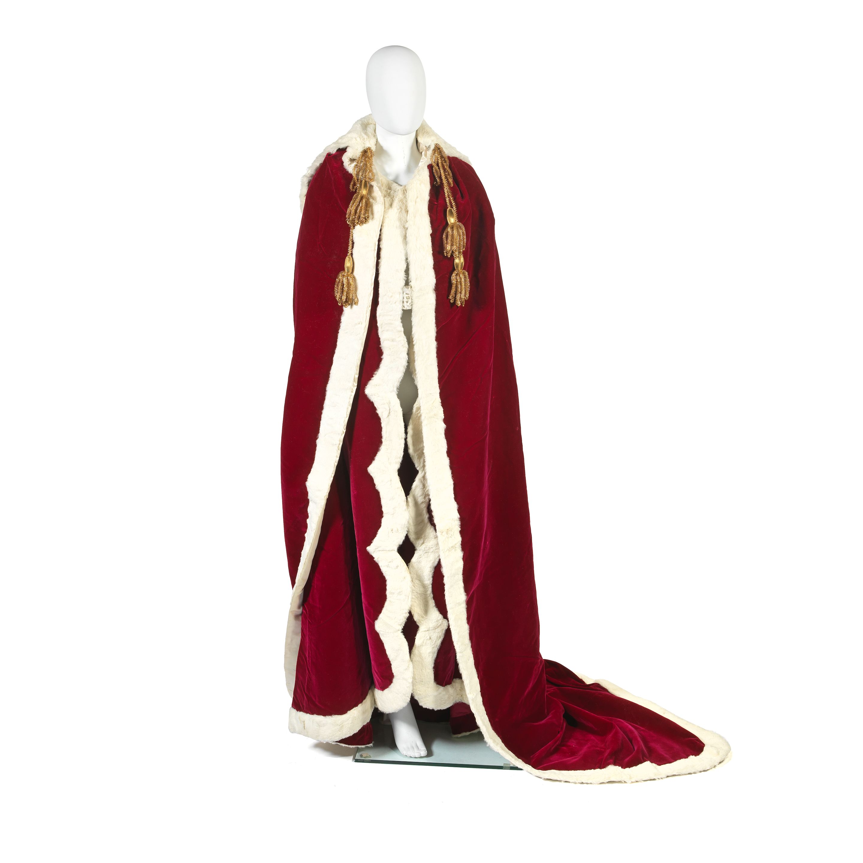 A set of coronation robes worn by The Rt. Hon. Lady Dulverton at the ...